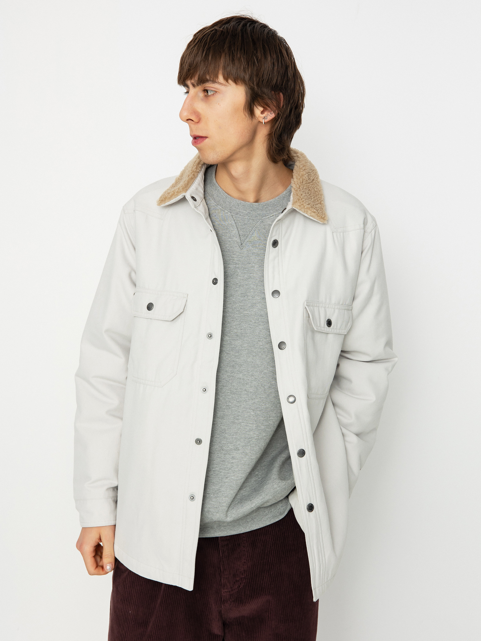 Nike SB Padded Flannel Jacket - grey (light bone/khaki)