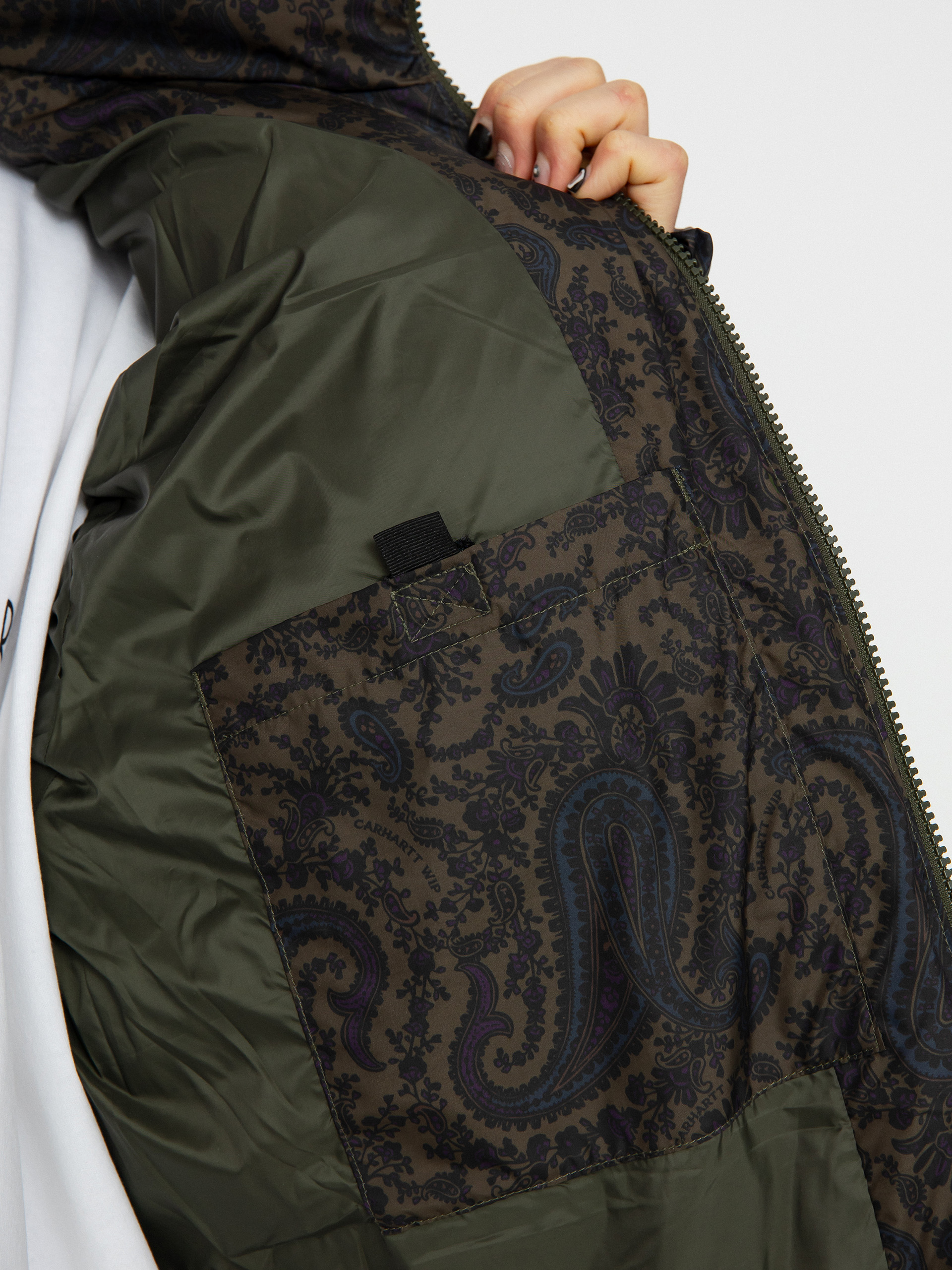 Carhartt WIP Springfield Jacket - green (paisley print plant/black)