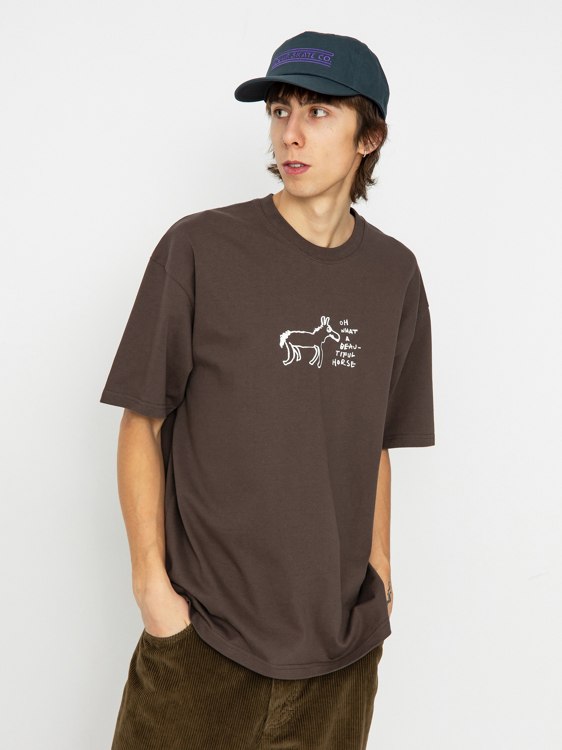 Polar Skate Beautiful Horses T-shirt - brown (chocolate)