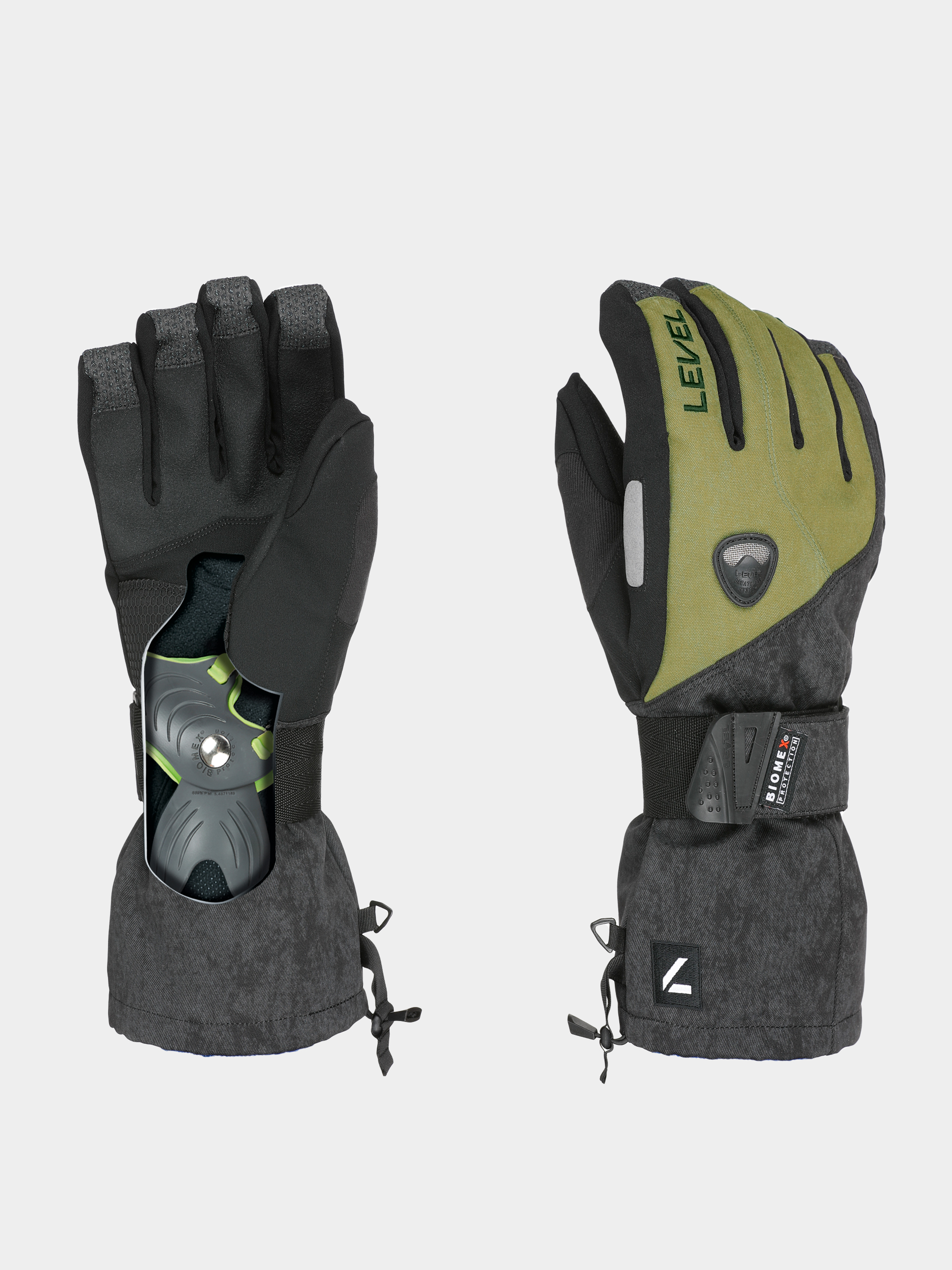Level Fly Gloves - green (olive green)