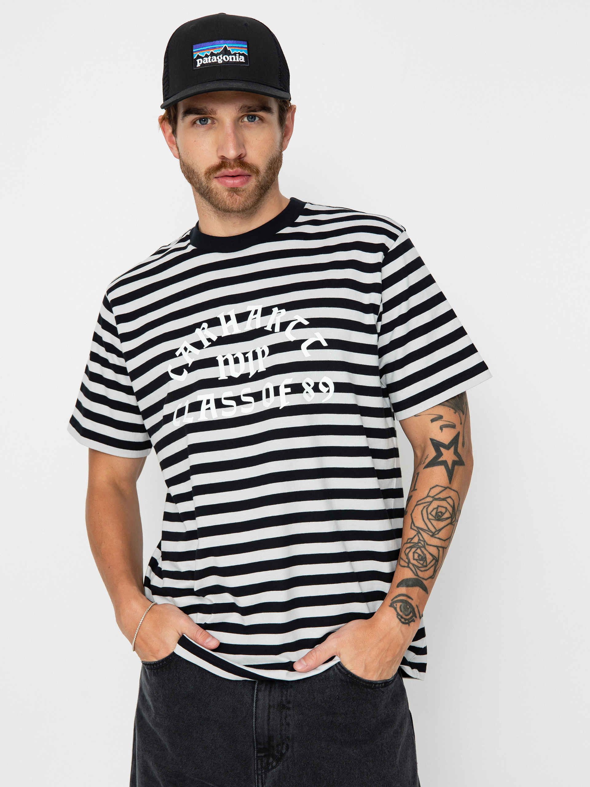 Carhartt WIP Scotty Athletic T-shirt - black (scotty stripe/black/sonic ...