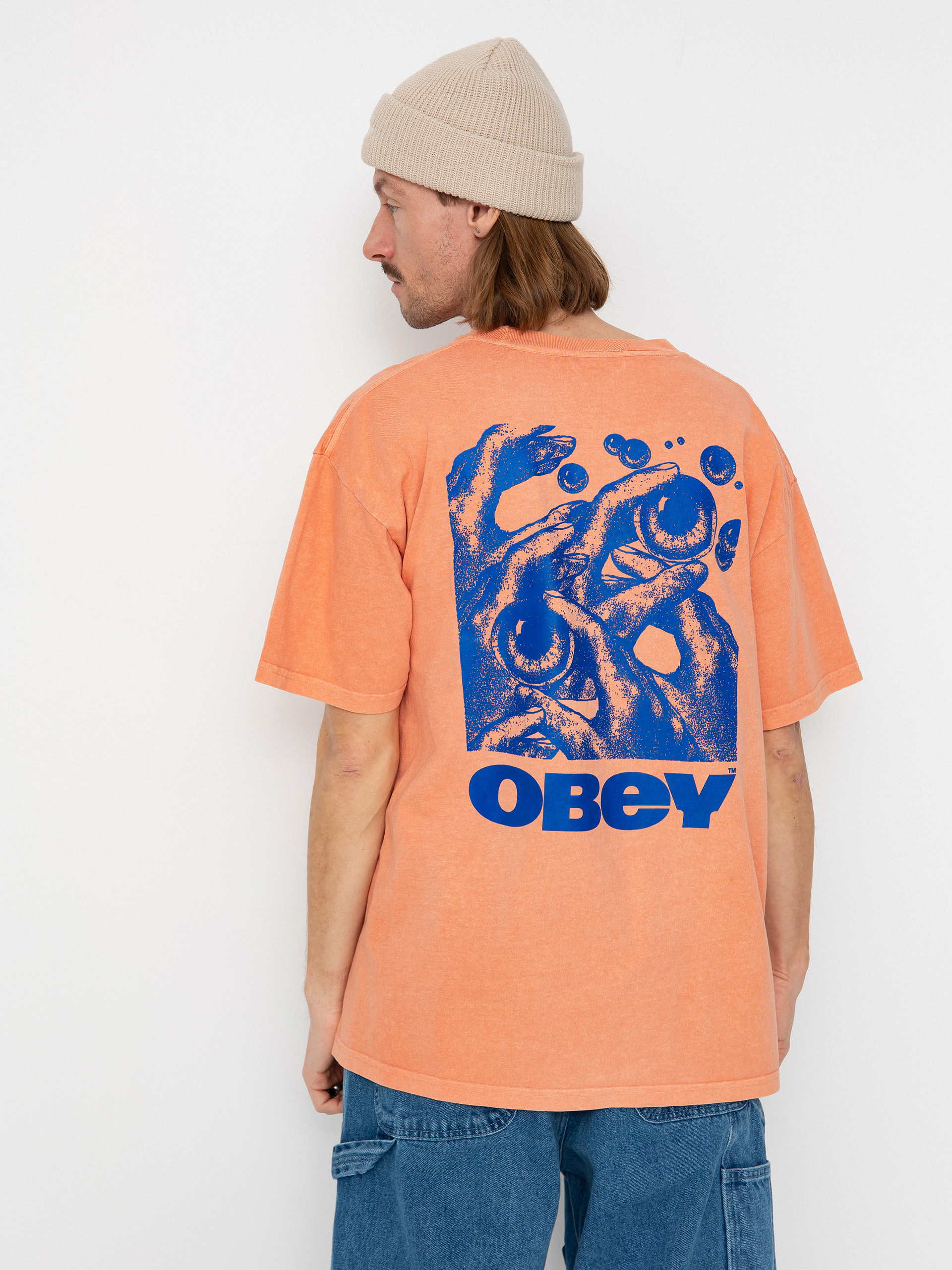OBEY Eyes In My Head T-Shirt - orange (pigment sunset coral)