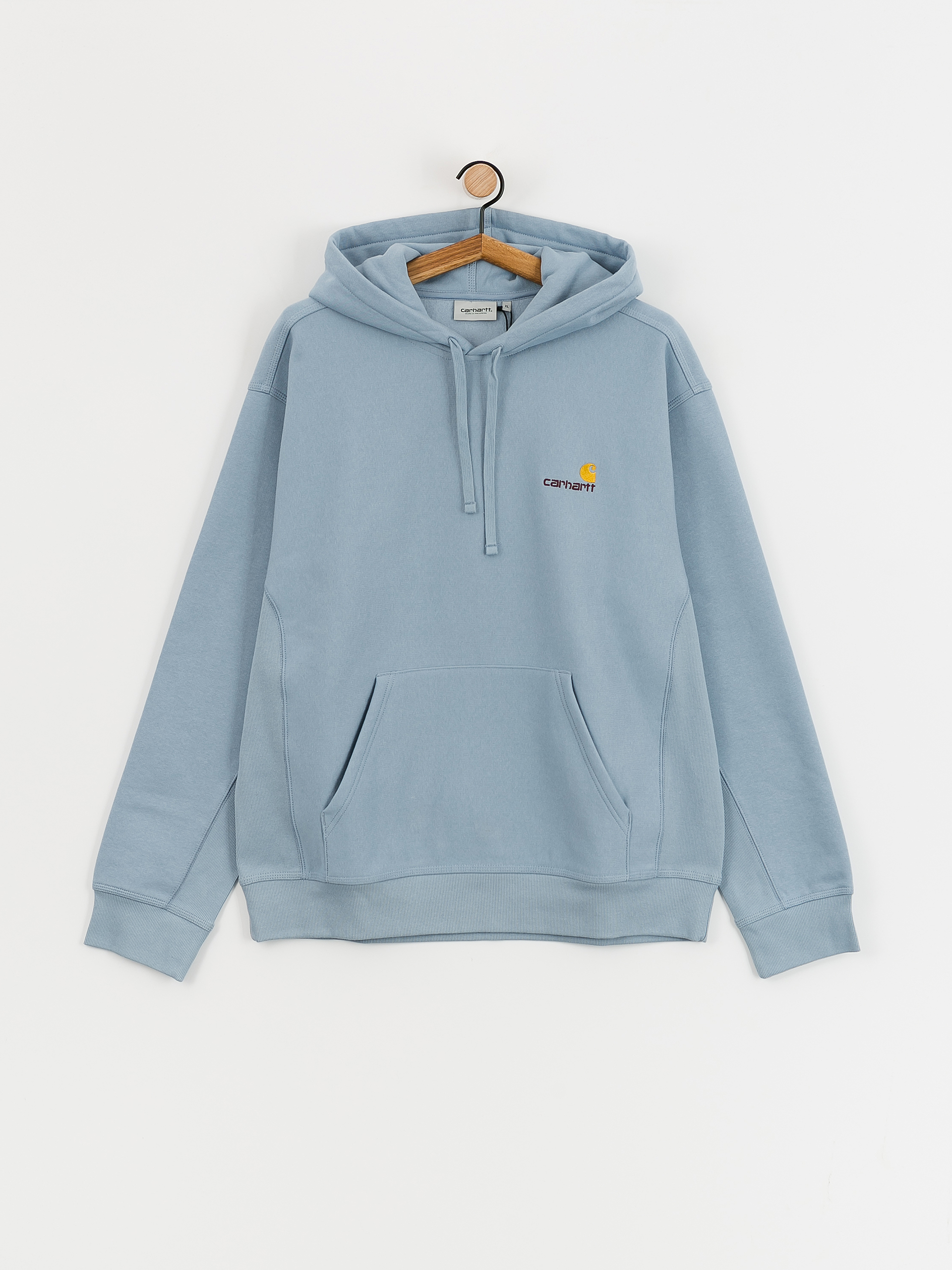 Carhartt Wip Hoodie American Script Hd Frosted Blue