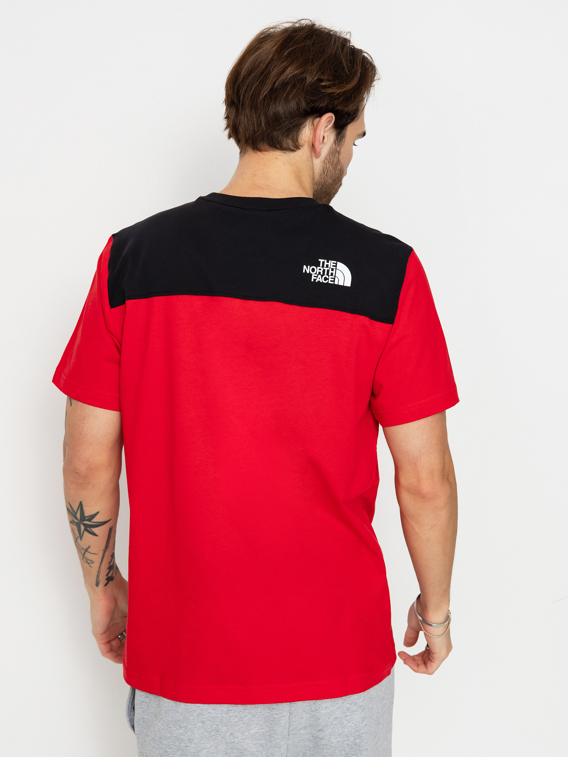 The north face red t shirt store