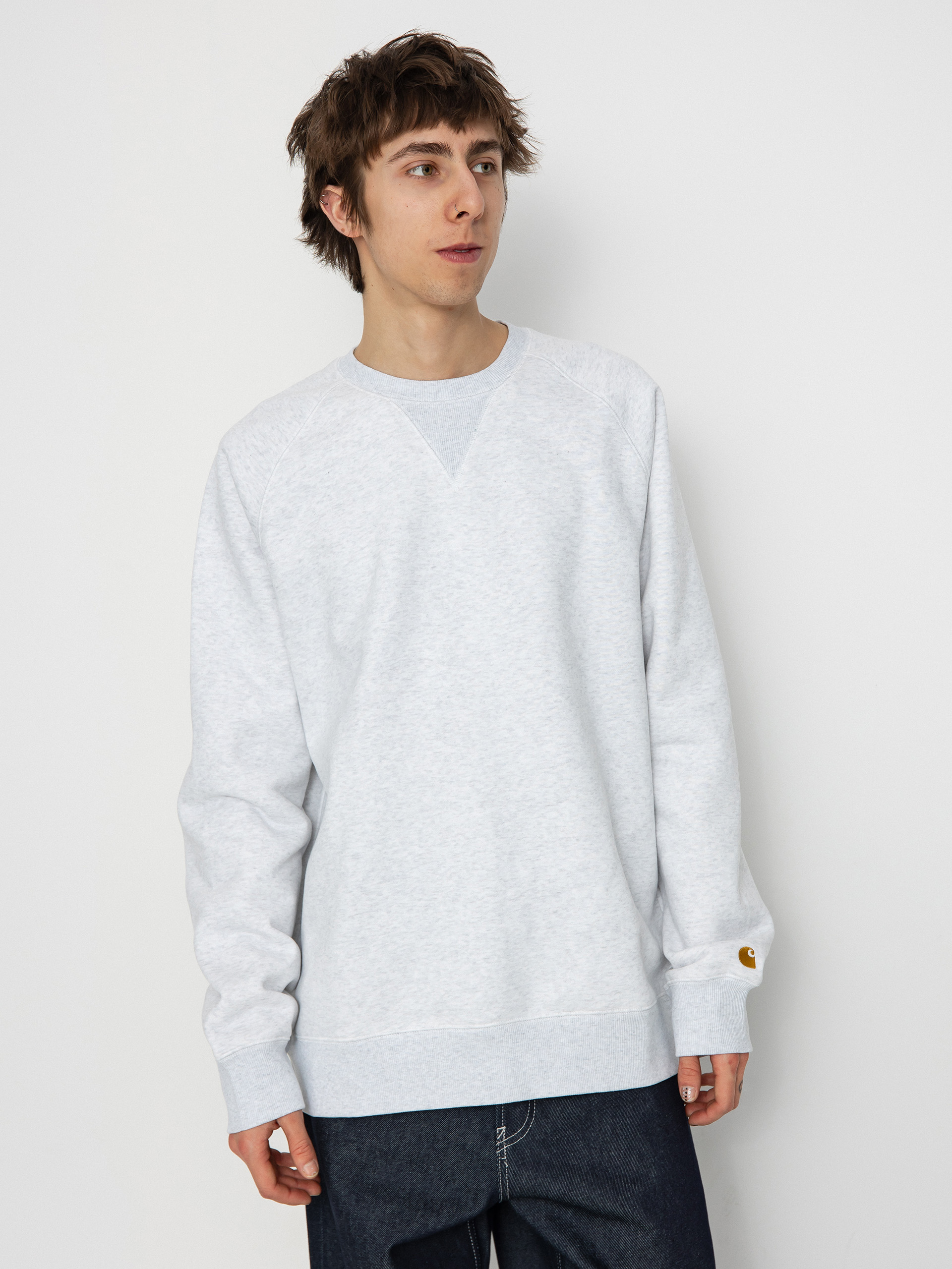 Carhartt WIP Sweatshirt Chase - grey (ash heather/gold)