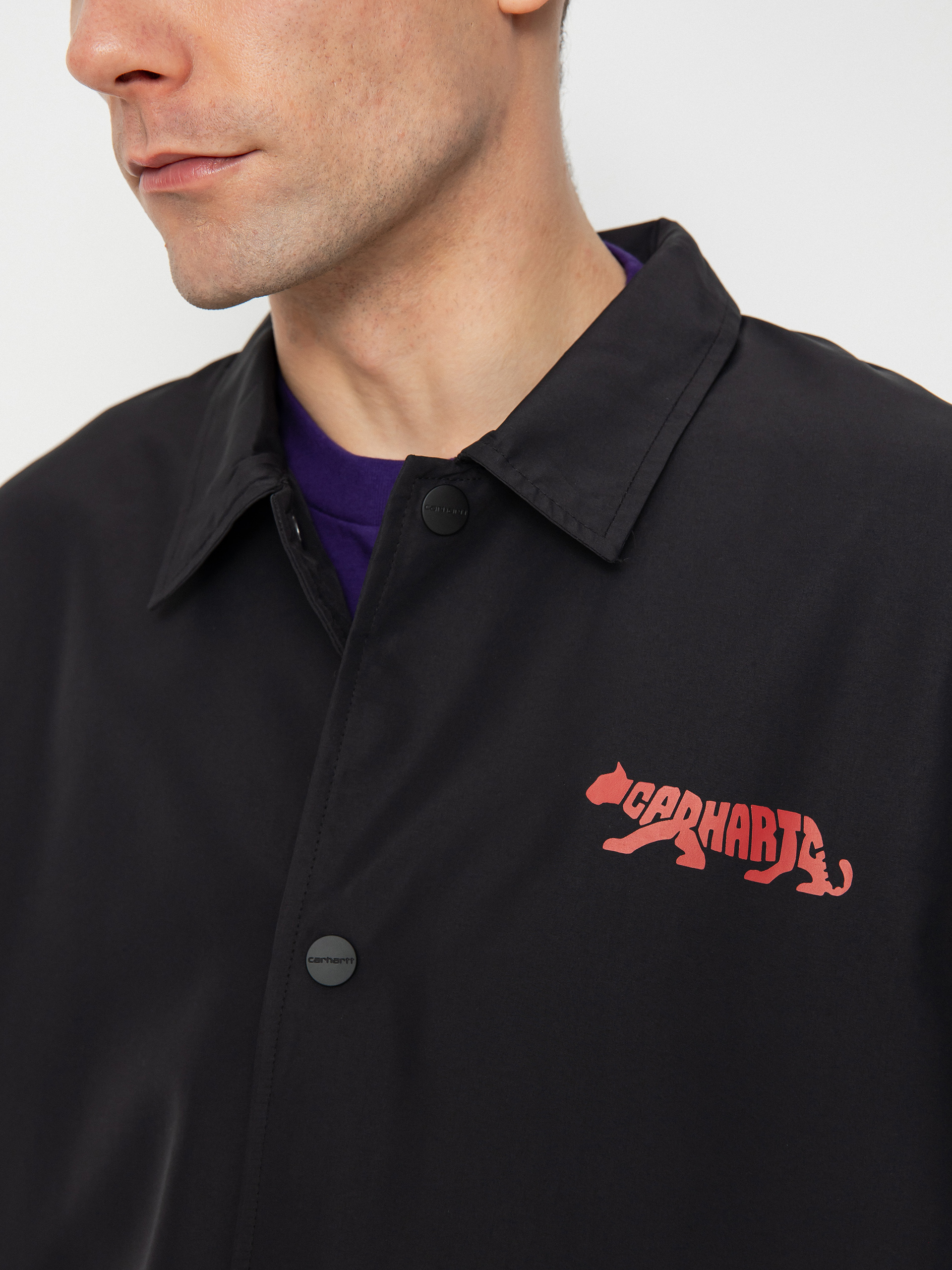 Carhartt WIP Rocky Coach Jacke (black/samba/white)