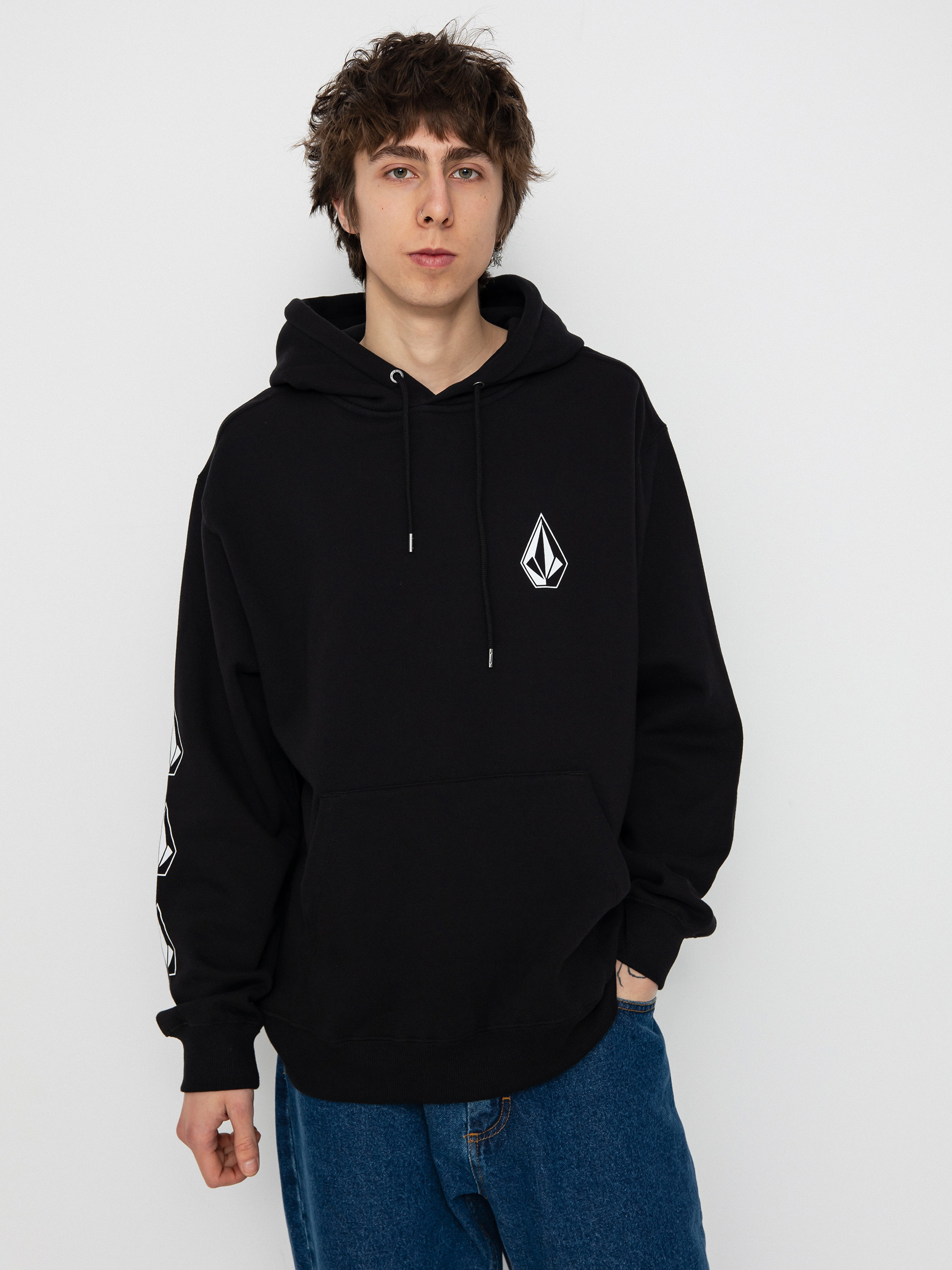 Volcom Hoodie Iconic Stone HD - black (black)