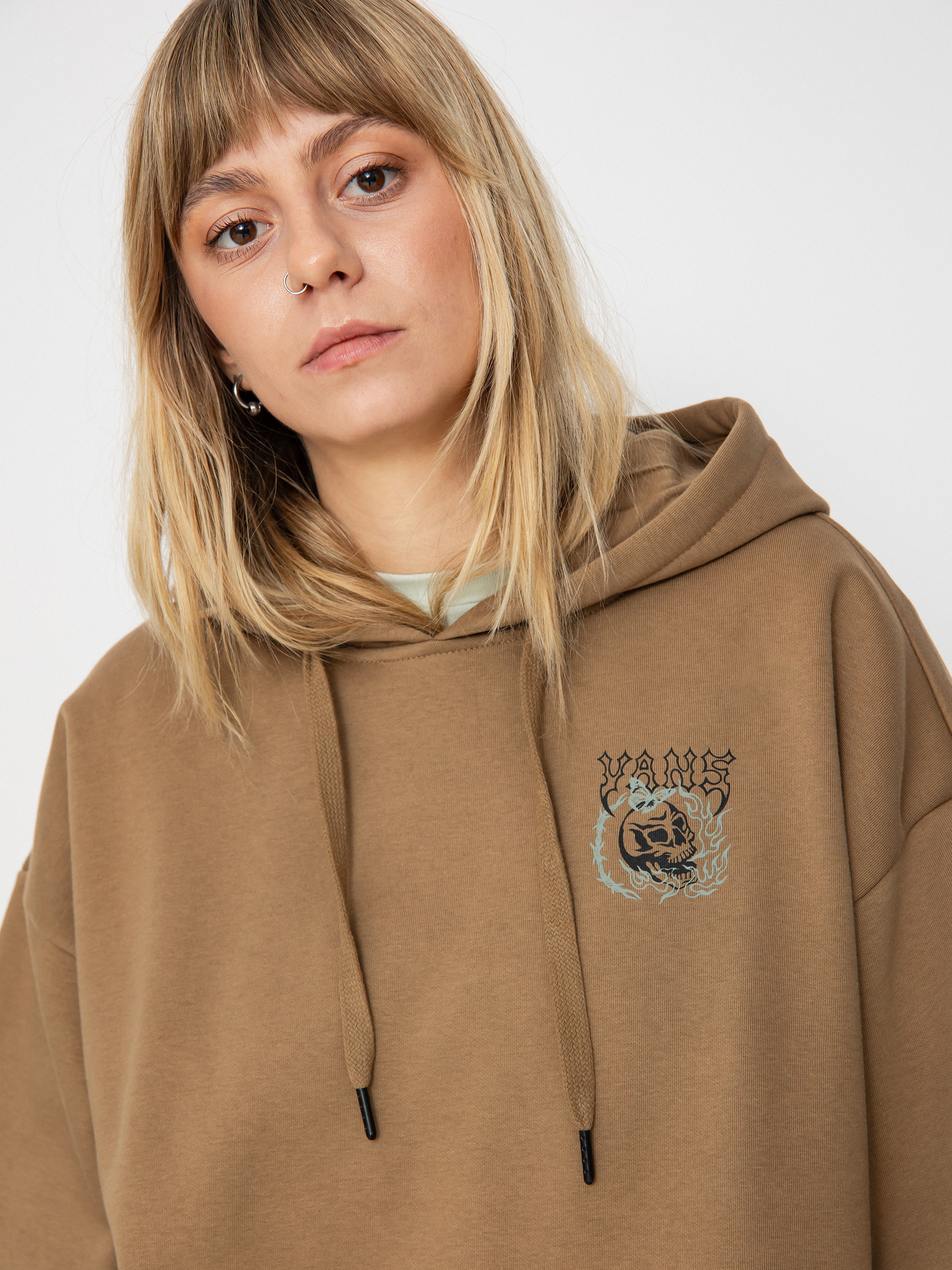 Vans Skull Os HD Wmn Hoodie - brown (otter)
