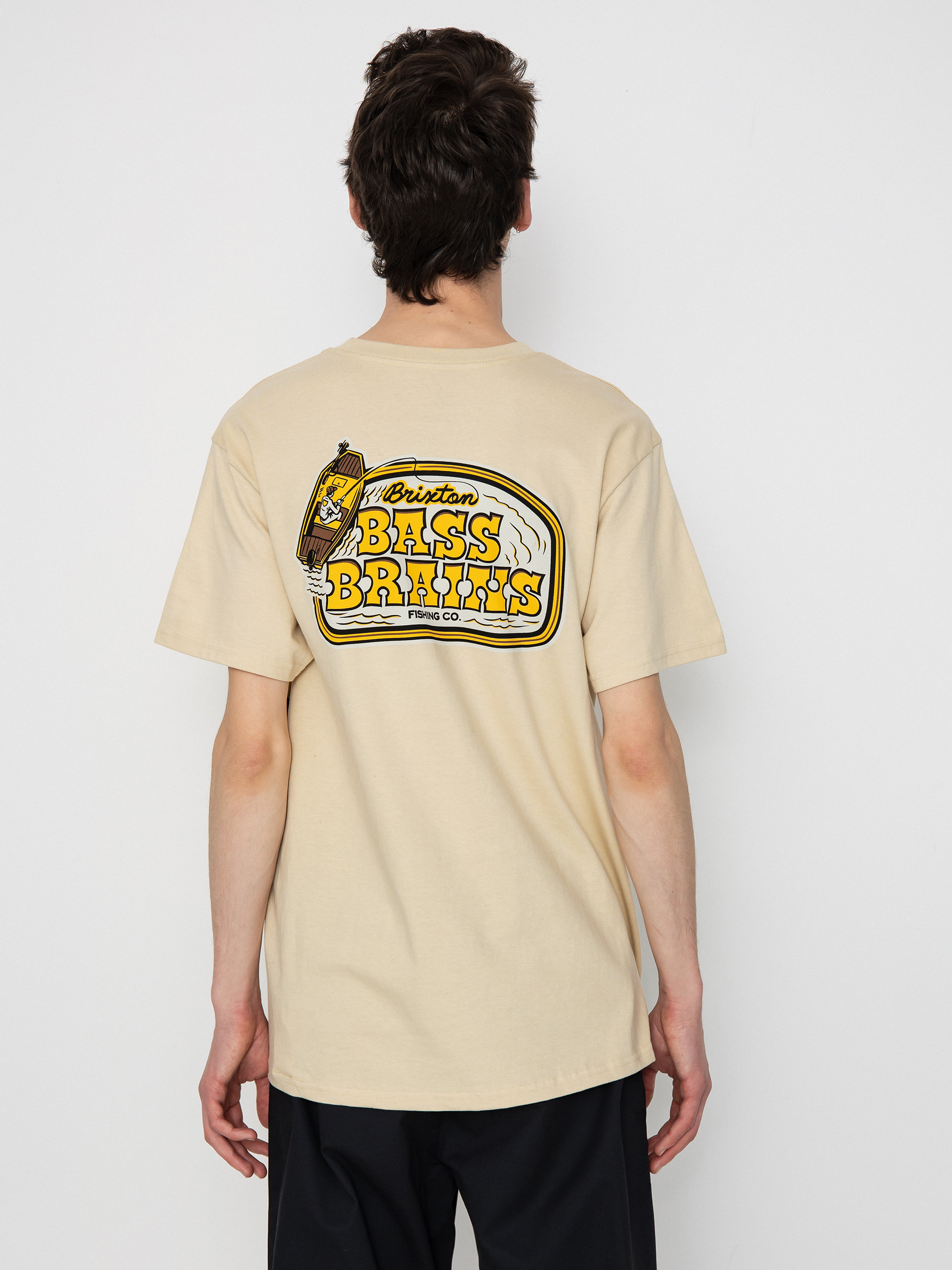 Brixton T-Shirt Bass Brains Boat Stt - brown (cream)