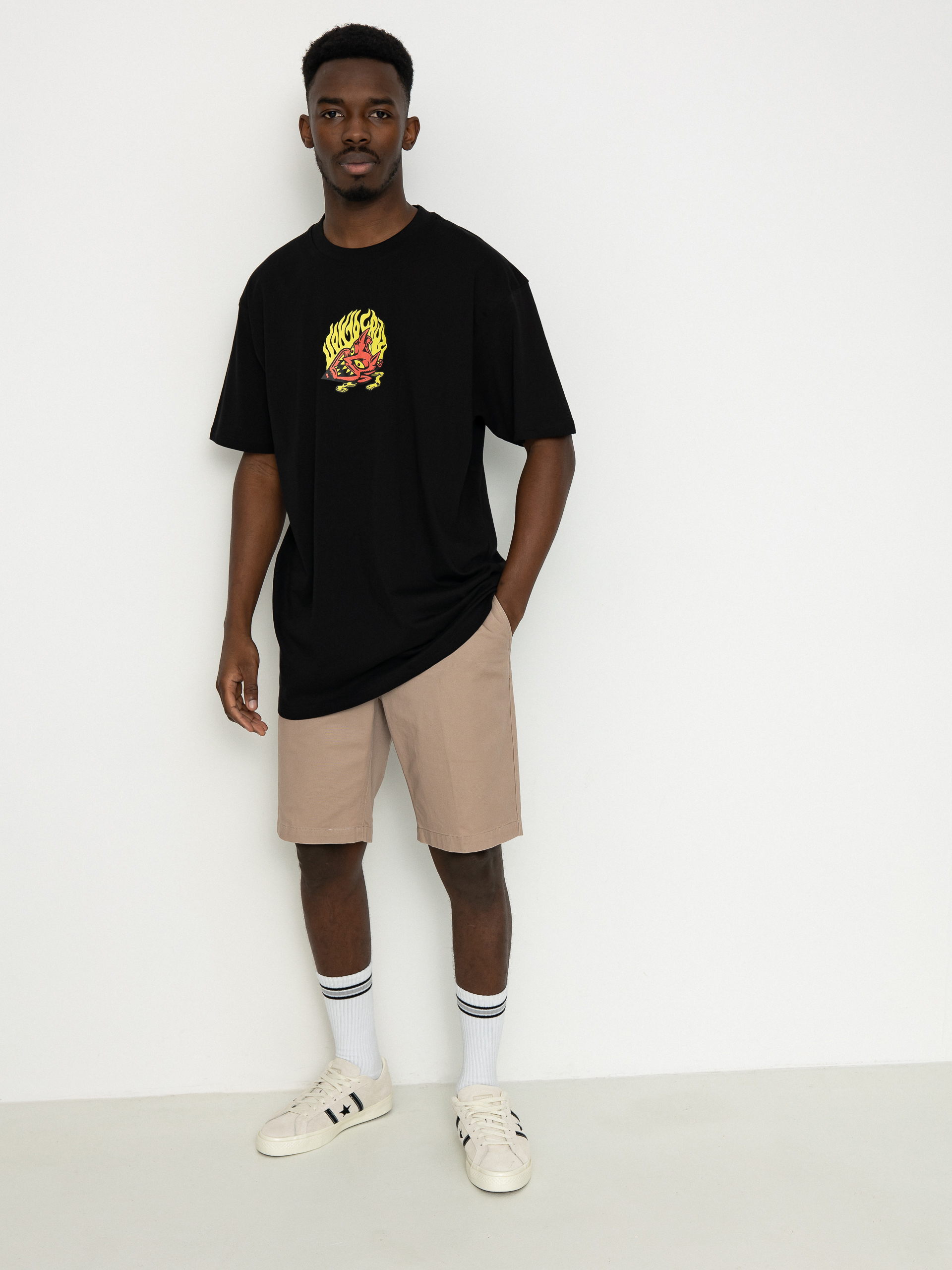 Santa Cruz Delfino Devil Mask Front T-Shirt - black (black)