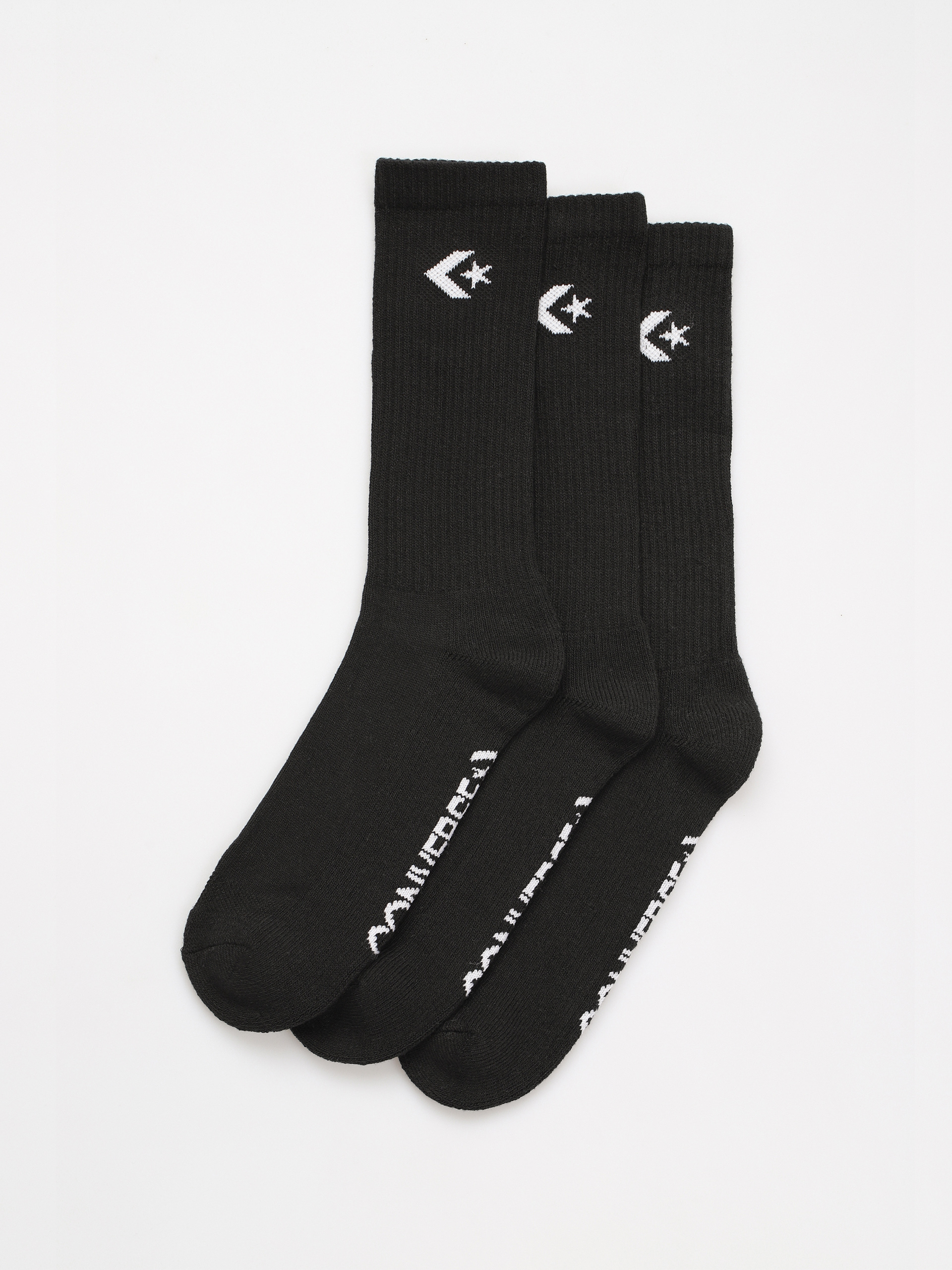 Converse Socks Classic Star Chevron Crew 3PK - black (black)