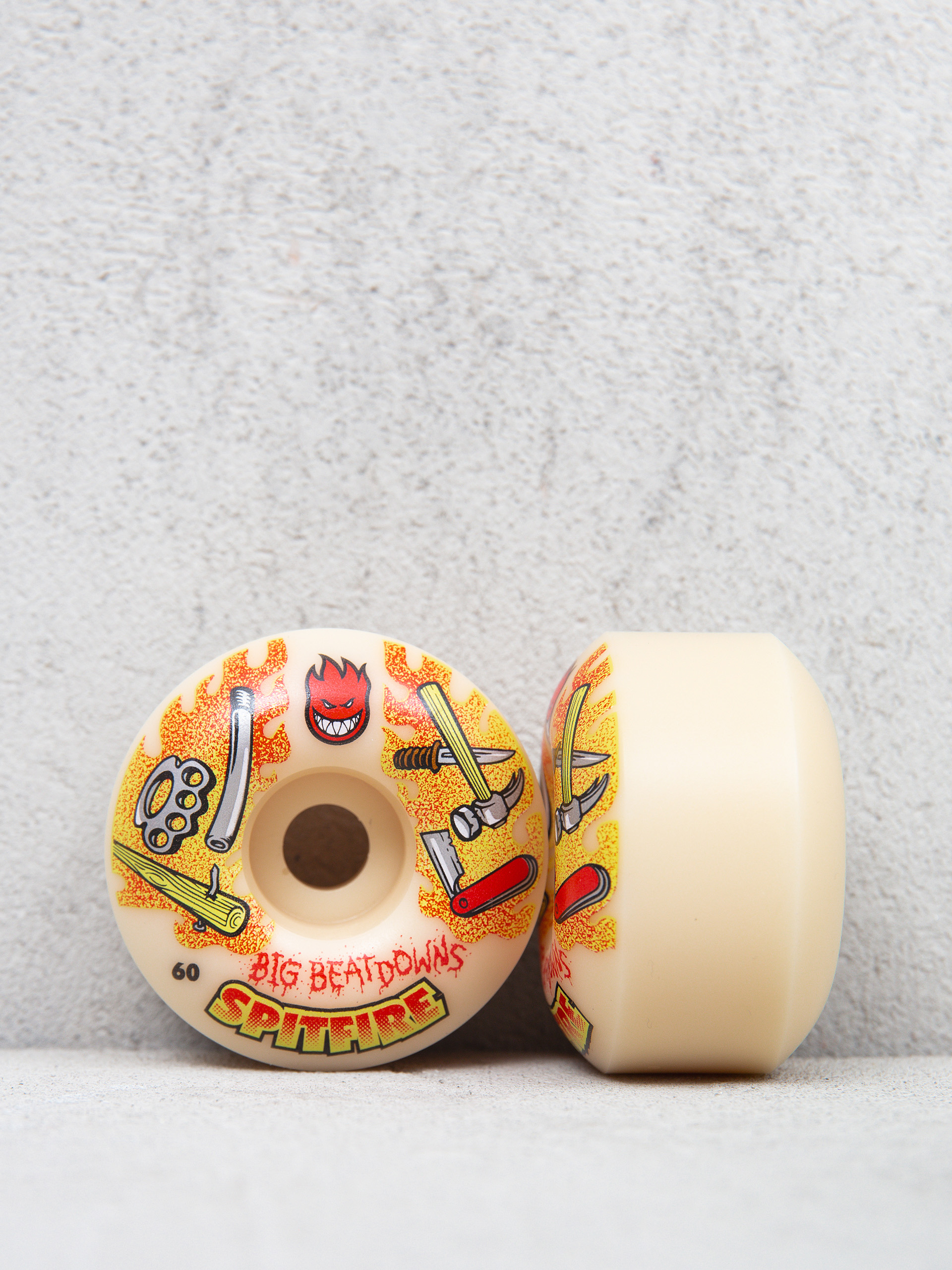 Spitfire F4 99D Big Beatdown Wheels - white (natural/orange)
