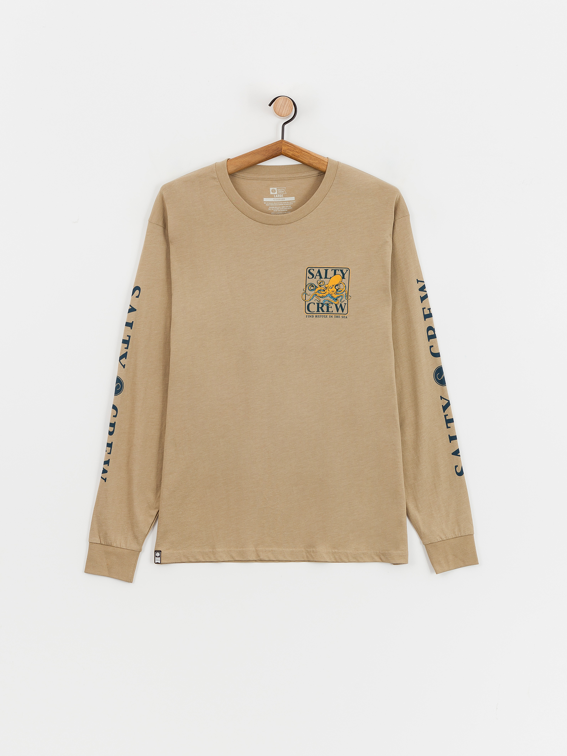 Salty Crew Ink Slinger Standard Longsleeve (khaki heather)