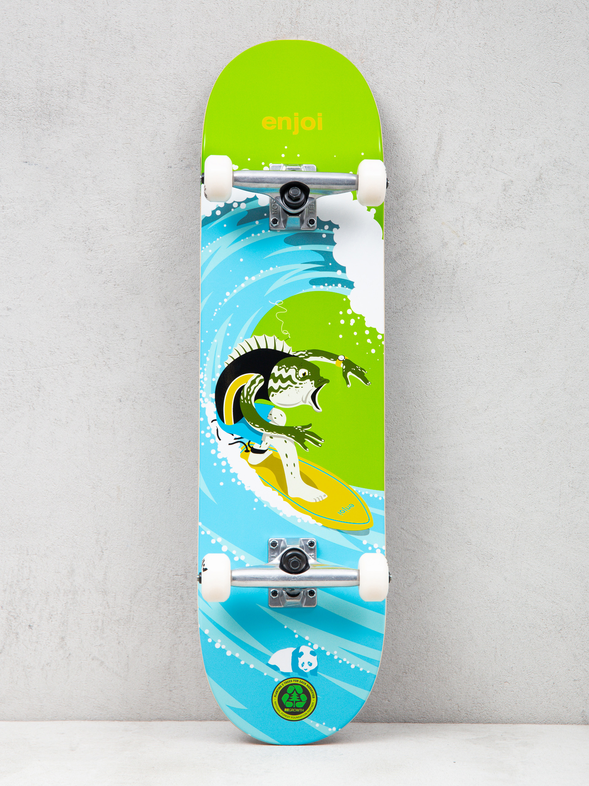 Enjoi Surfs Up Skateboard - green (green)