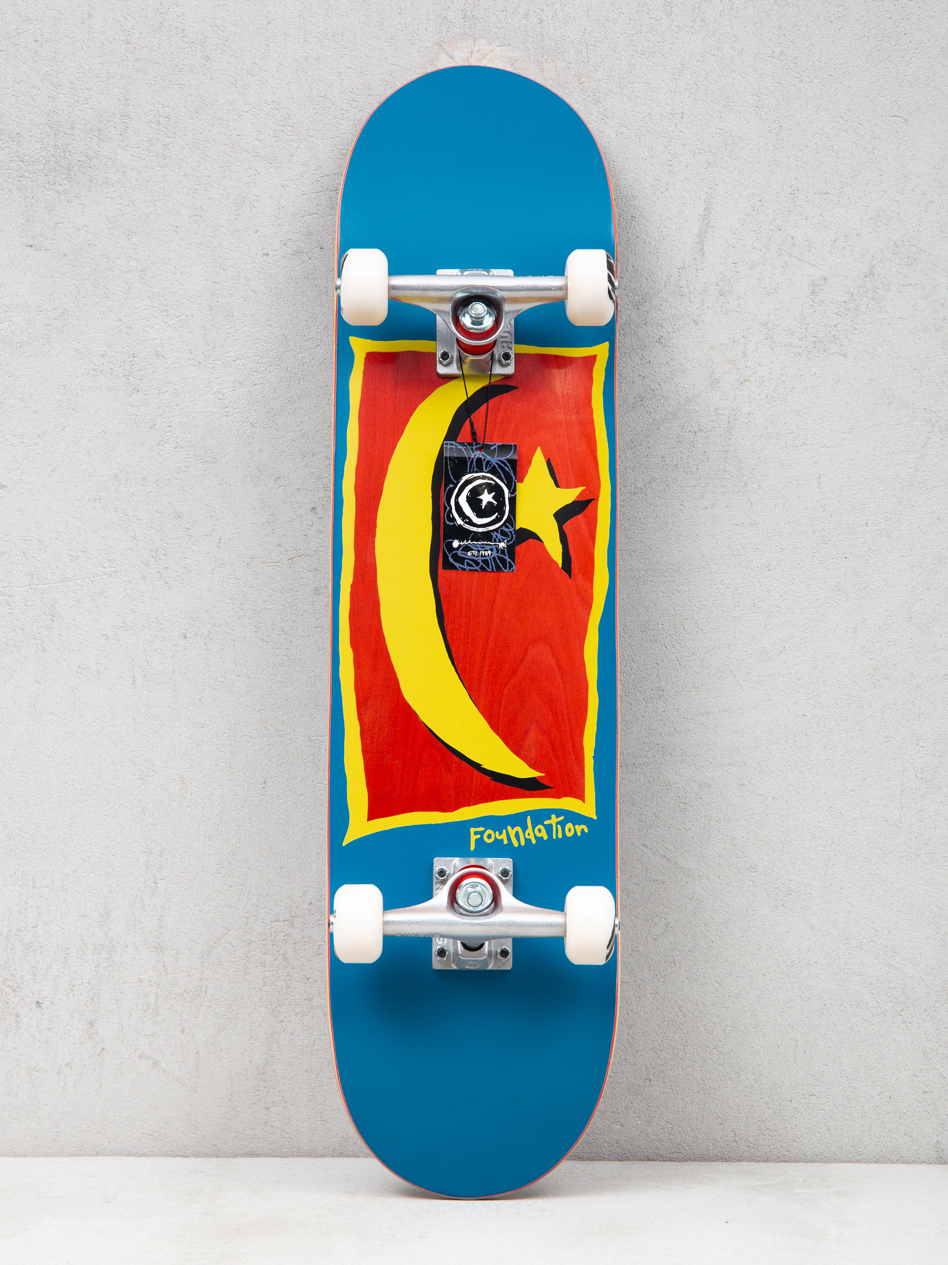 Foundation Star And Moon V2 Skateboard - blue (blue)