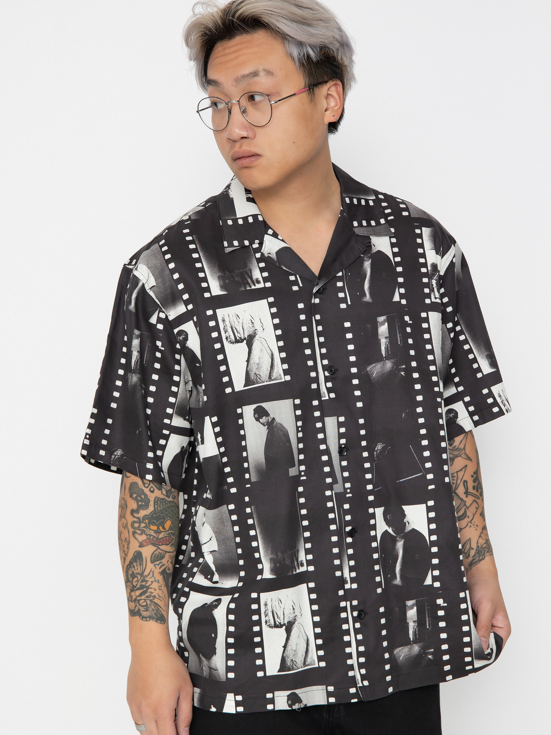 Carhartt WIP Photo Strip Shirt - black (photo strip print/black/white)
