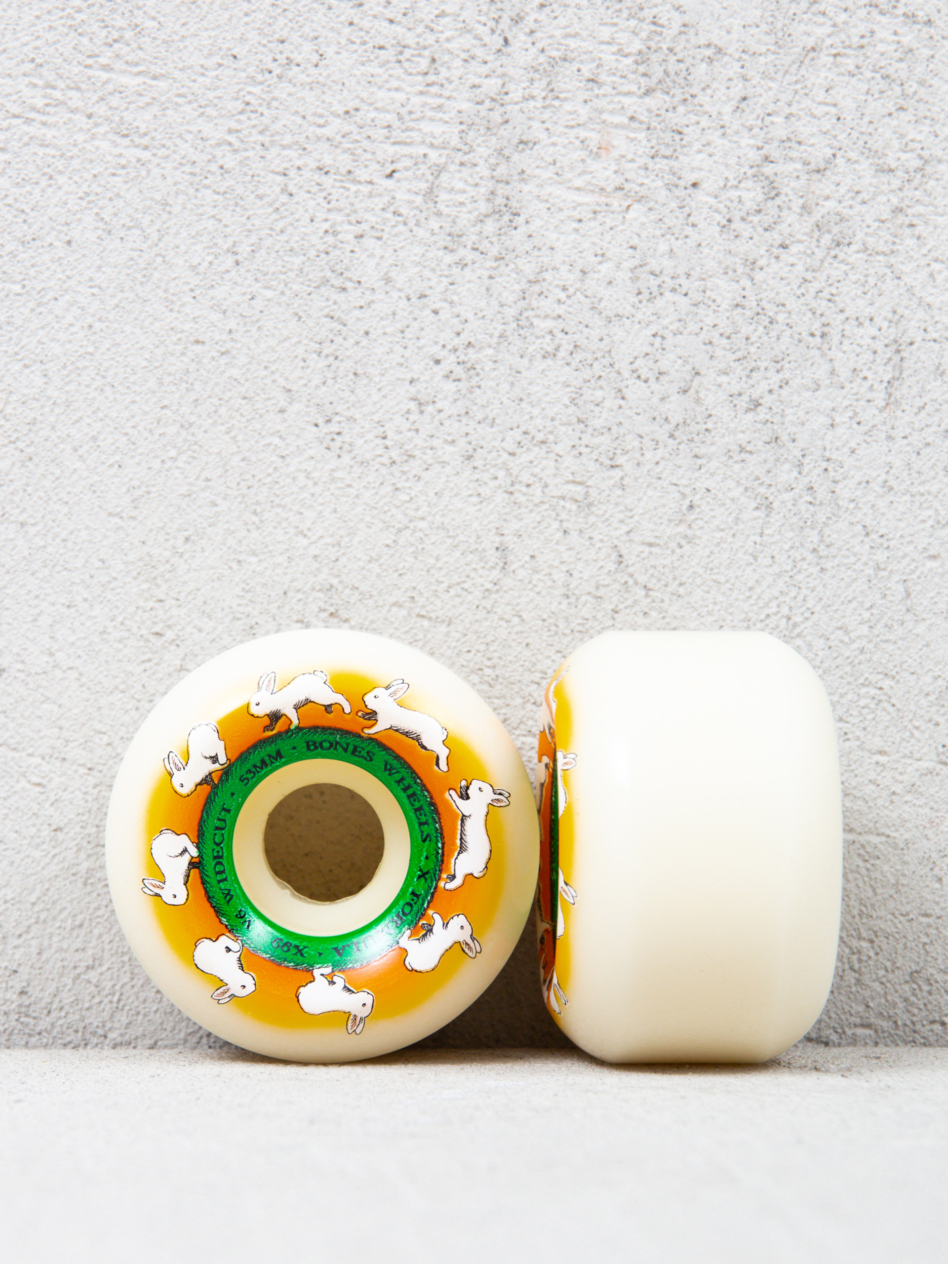 Bones X Formula Runny Bunny V5 Wide Cut 99A Wheels - orange (white/orange)