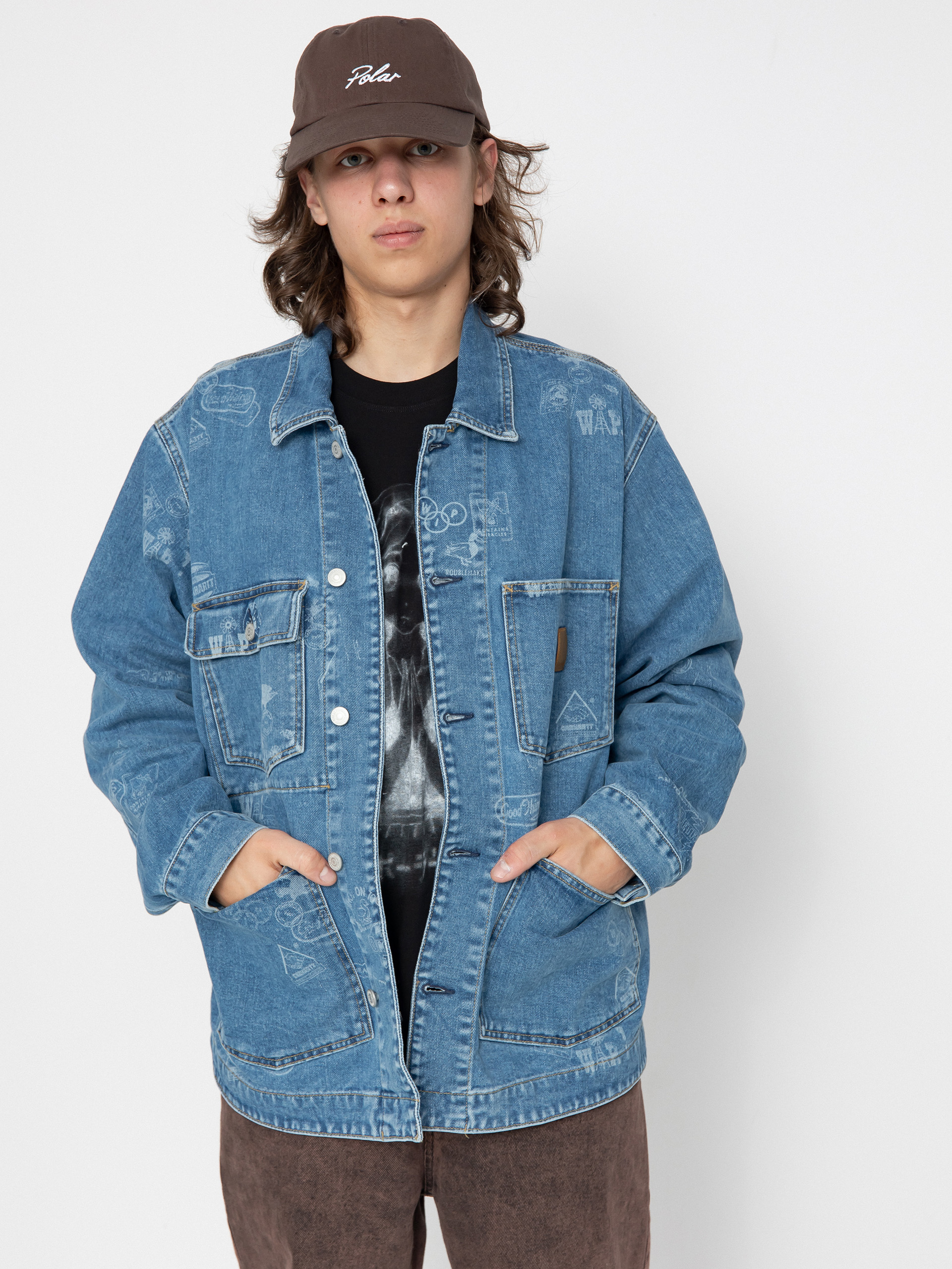 Carhartt WIP Stamp Jacket - blue (stamp print/blue)