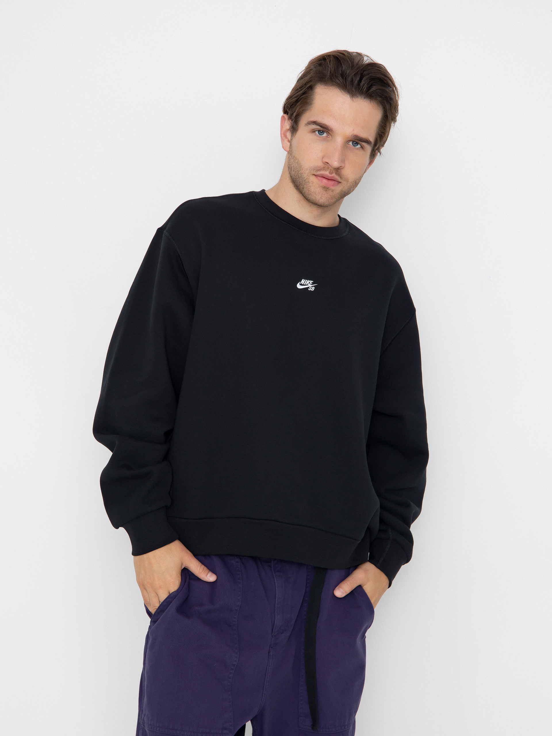 Nike SB Essential Logo Crew Sweatshirt - black (black/white)