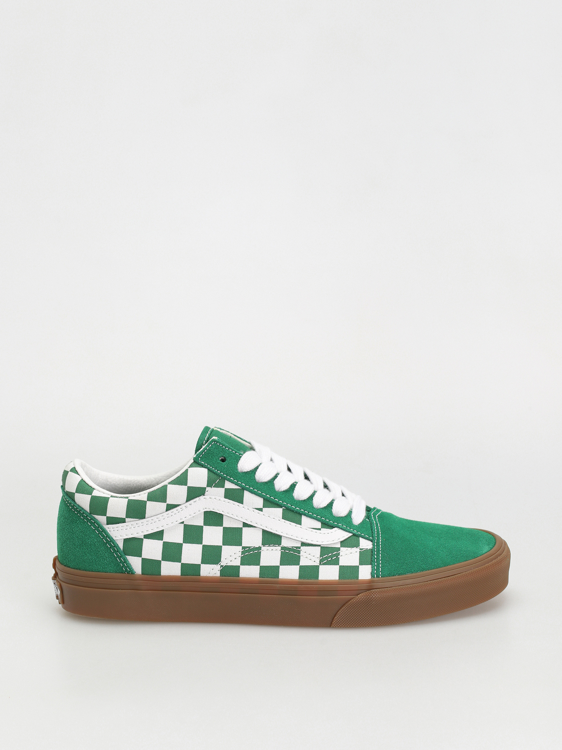 Vans Old Skool Shoes - green (fat lace checker green)