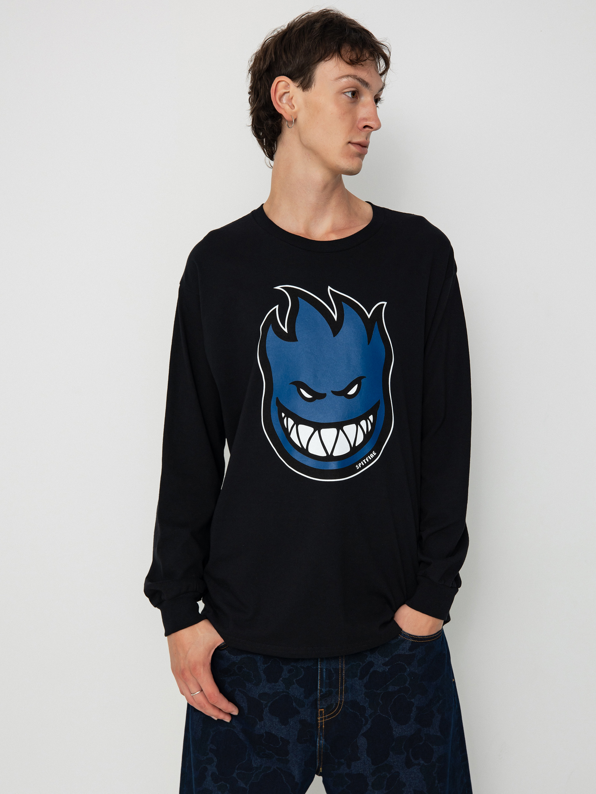 Spitfire Longsleeve Big Head Fill - black (black/navy/white)