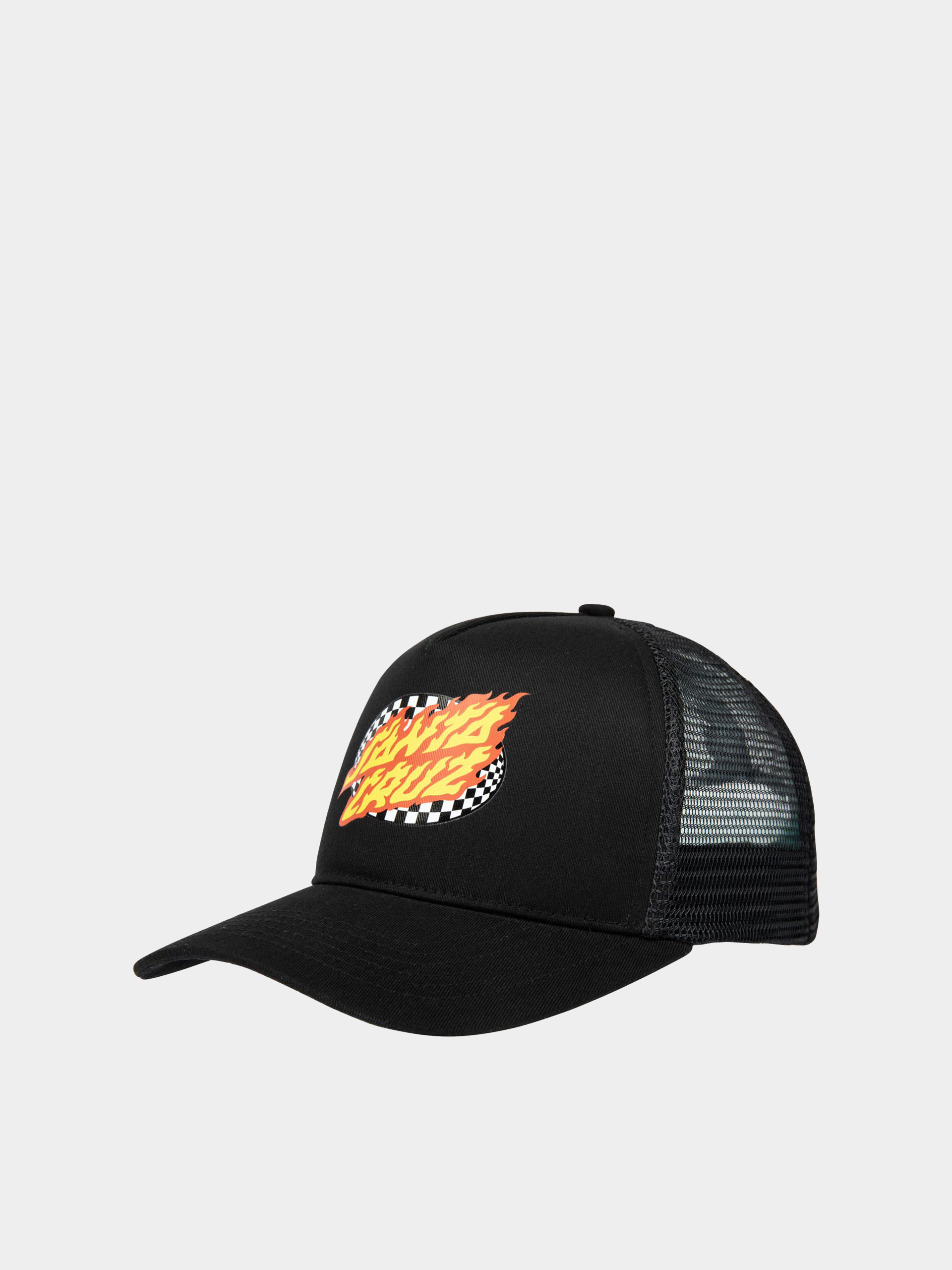 Santa Cruz Cap Oval Check Flame - black (black)