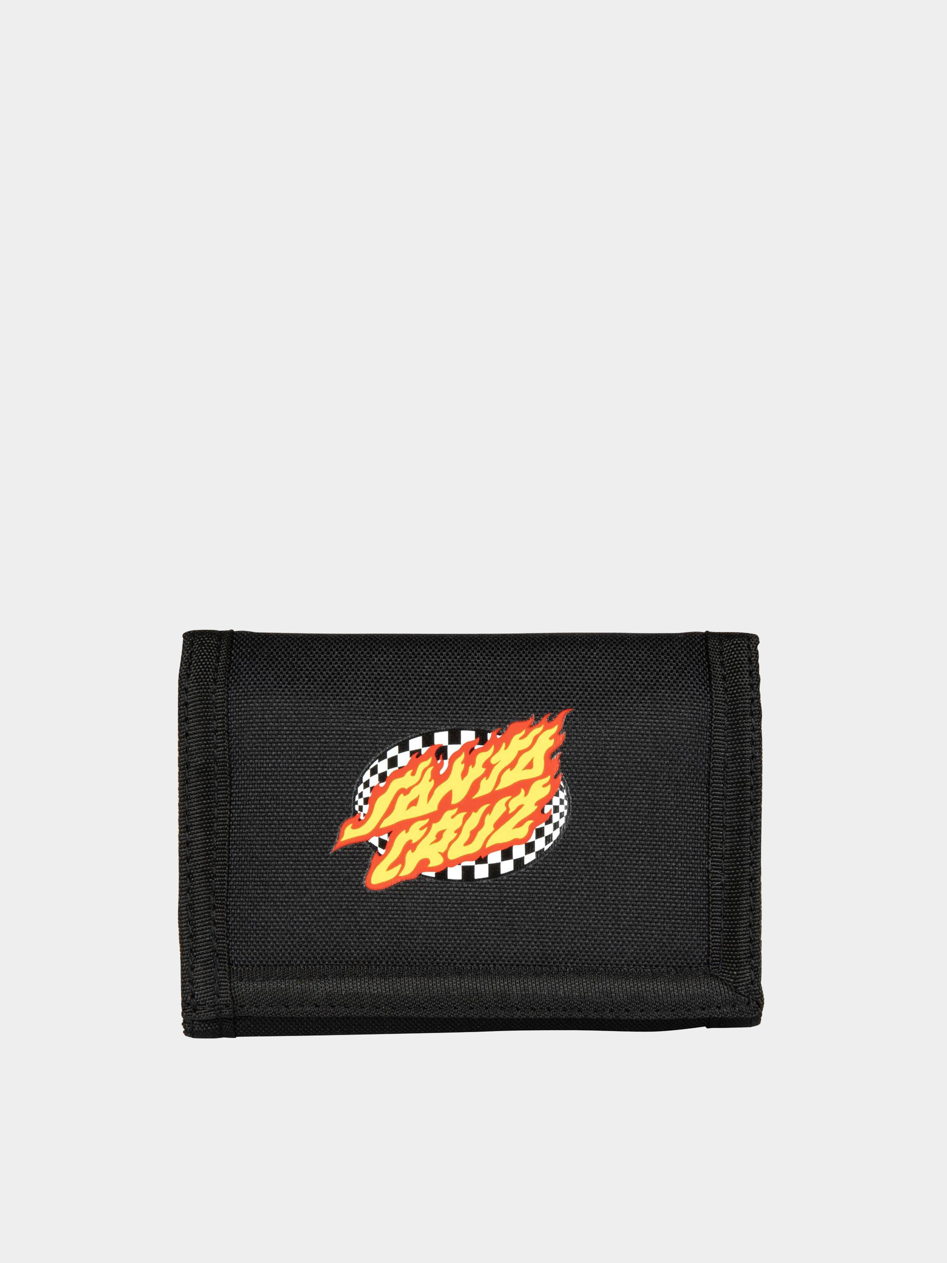 Santa Cruz Wallet Oval Check Flame - black (black)