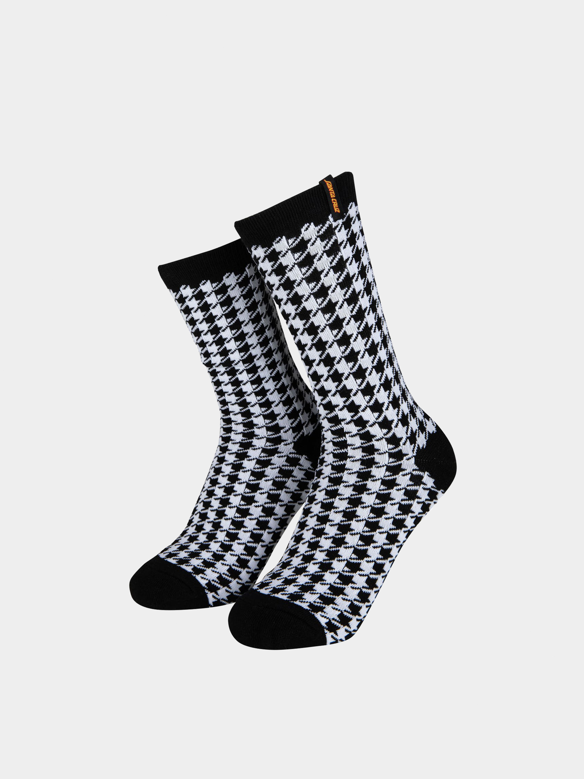 Santa Cruz Socks Strip Houndstooth Wmn - white (black/white)