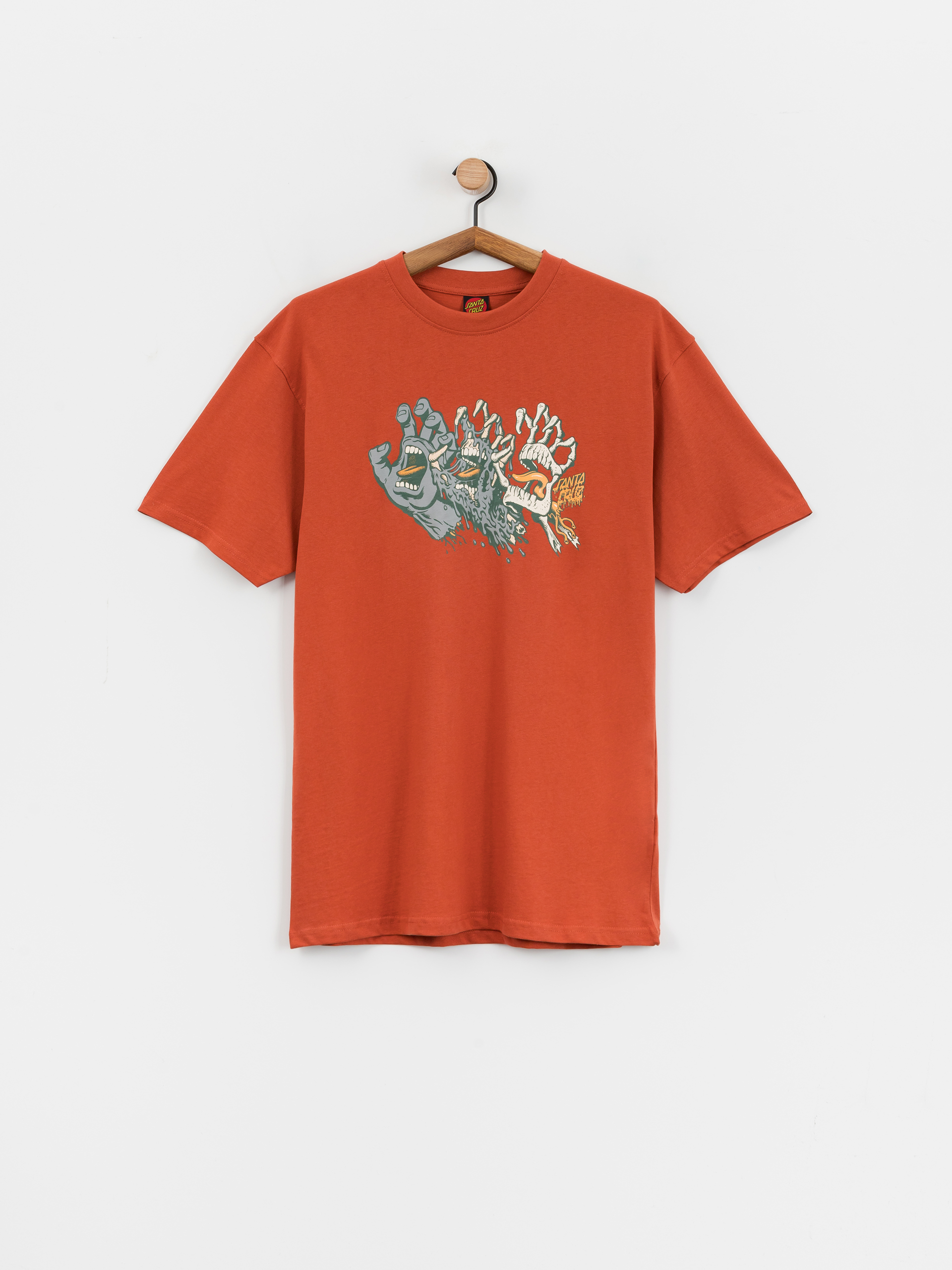 Santa Cruz Evolved Hand Front T-Shirt - orange (baked clay)