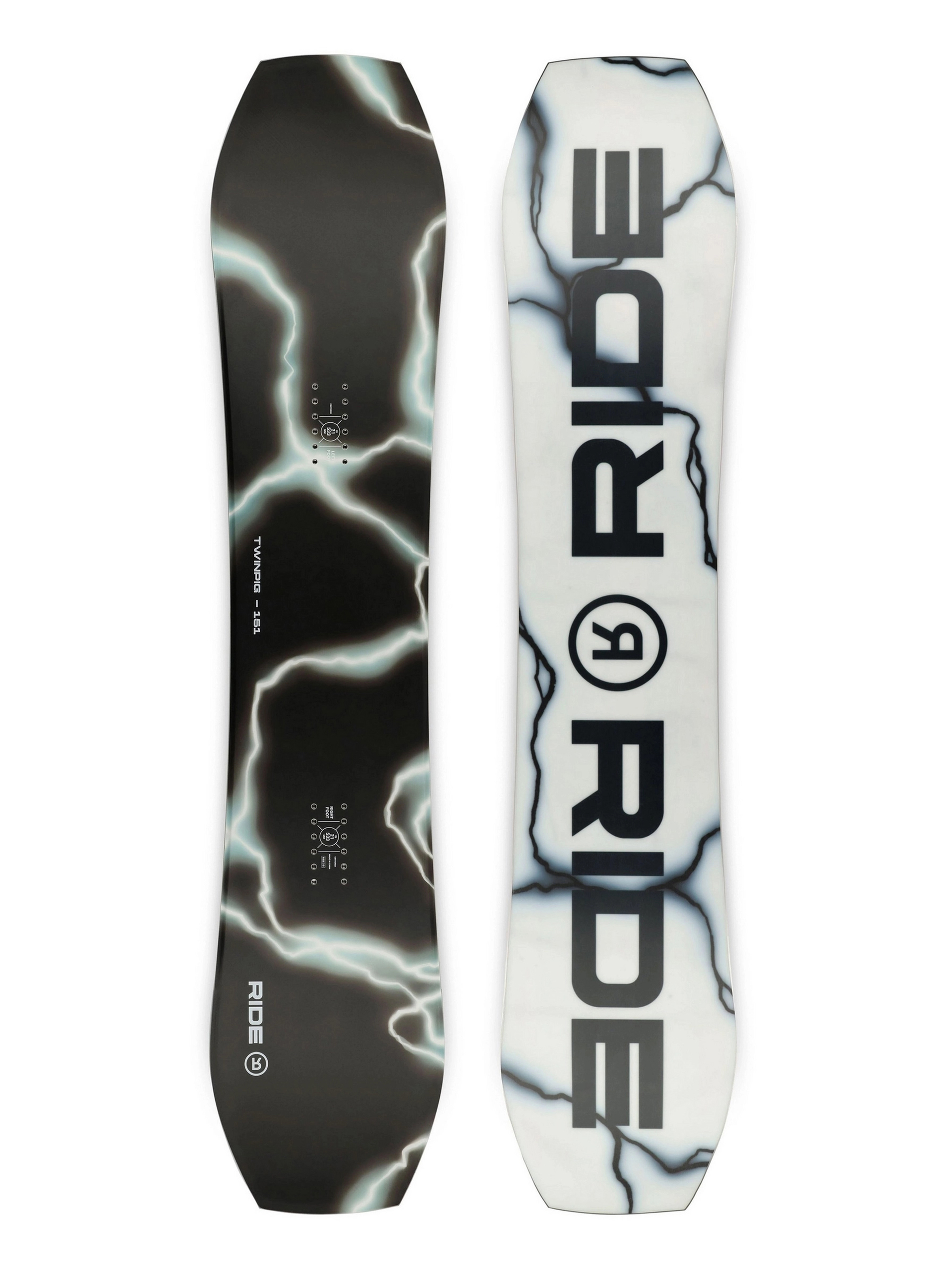 Ride Snowboard Twinpig - white, black, multicolor