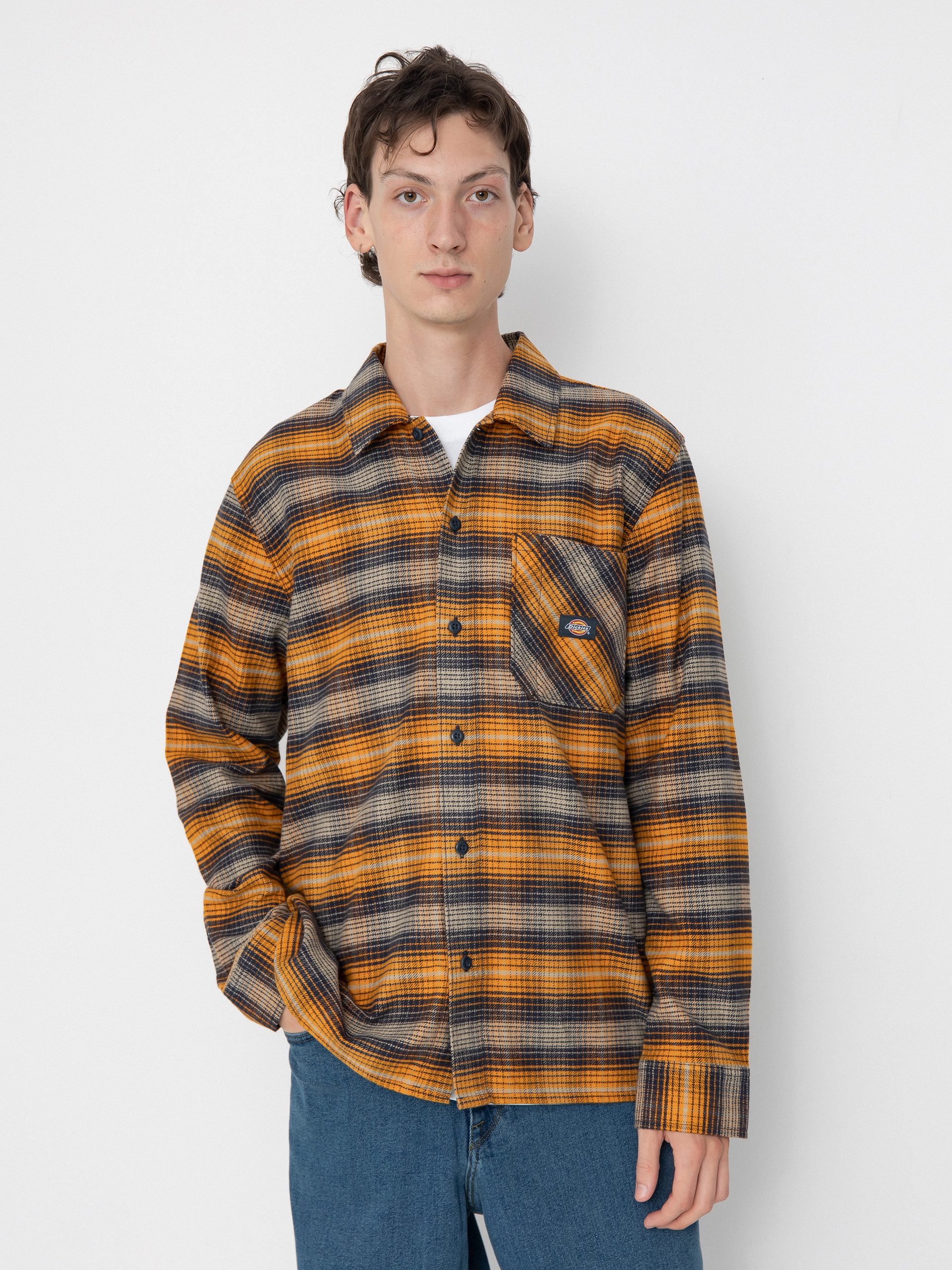 Dickies Forest Check Shirt - orange (inca gold)