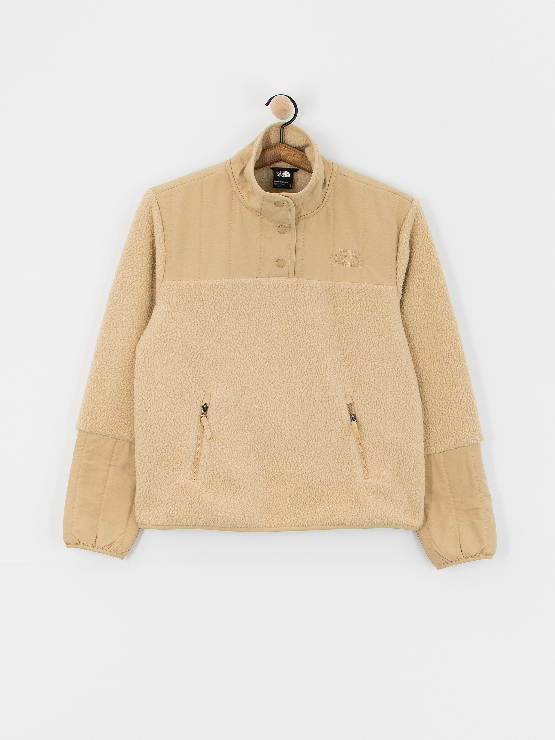 Khaki north face fleece store