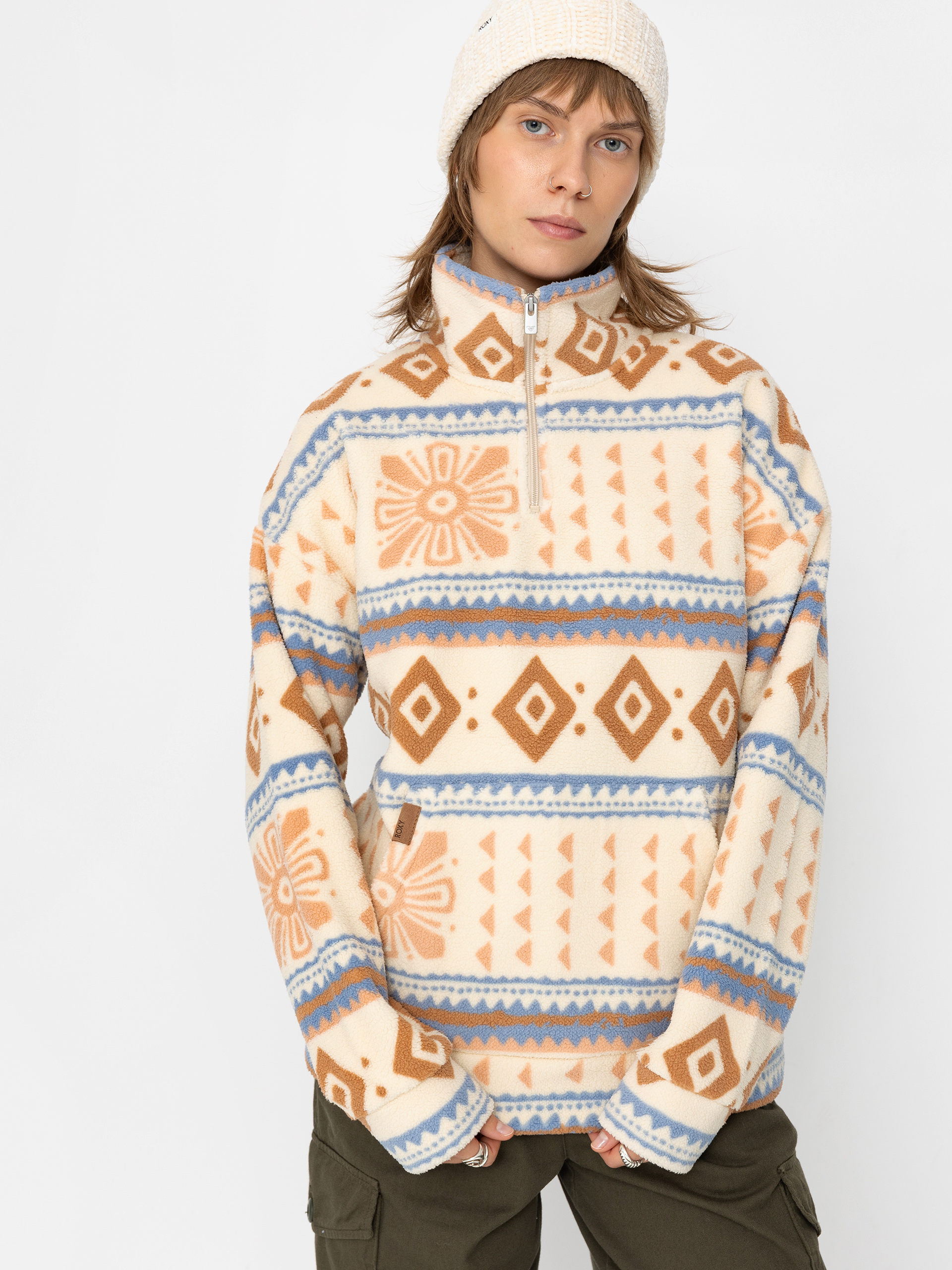 Roxy Fleece Live Out Loud Wmn - beige, multicolor (parchement morockin)