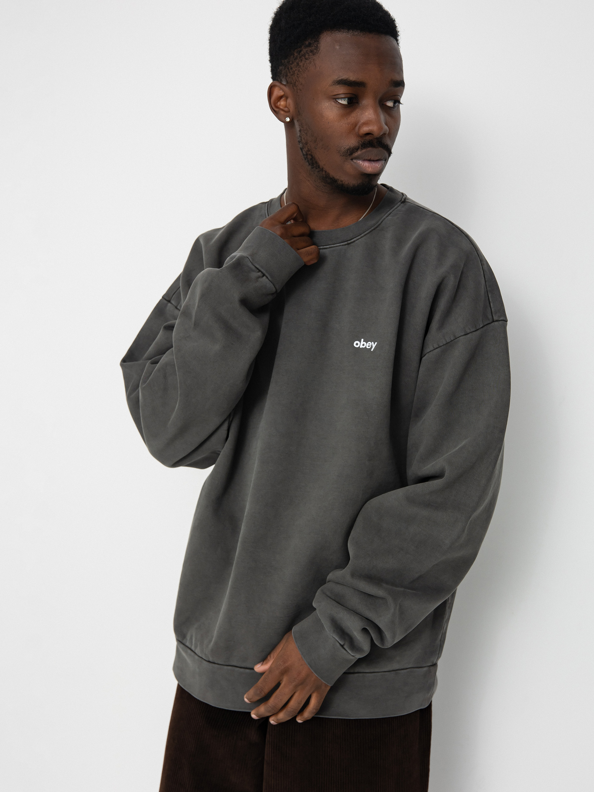 OBEY Lowercase Pigment Sweatshirt - grey (digital black)