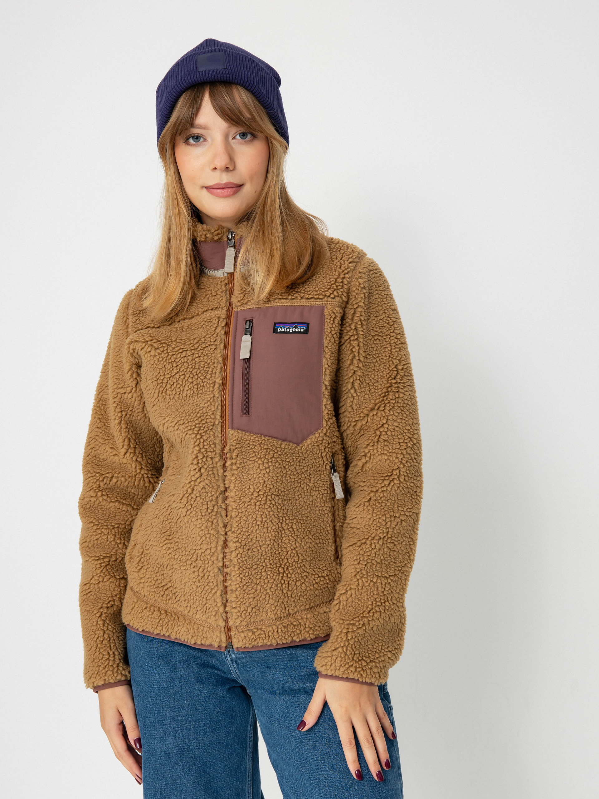 Patagonia Jacket Classic Retro X Wmn - brown (nest brown w/dulse mauve)