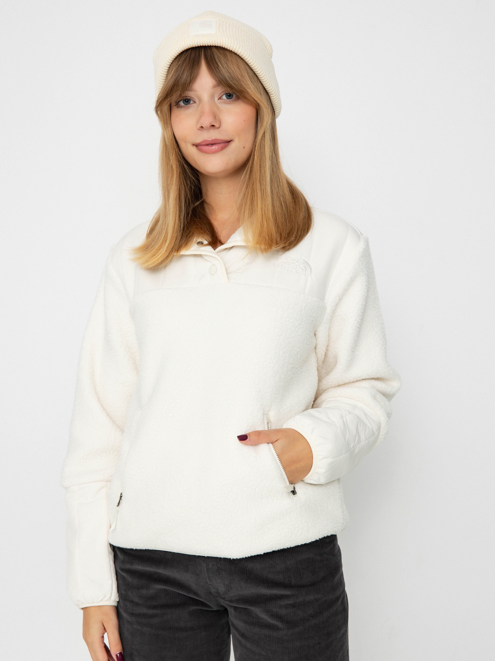 The North Face Fleece Cragmont Fleece 1/4 Snap Wmn - white (white dune)