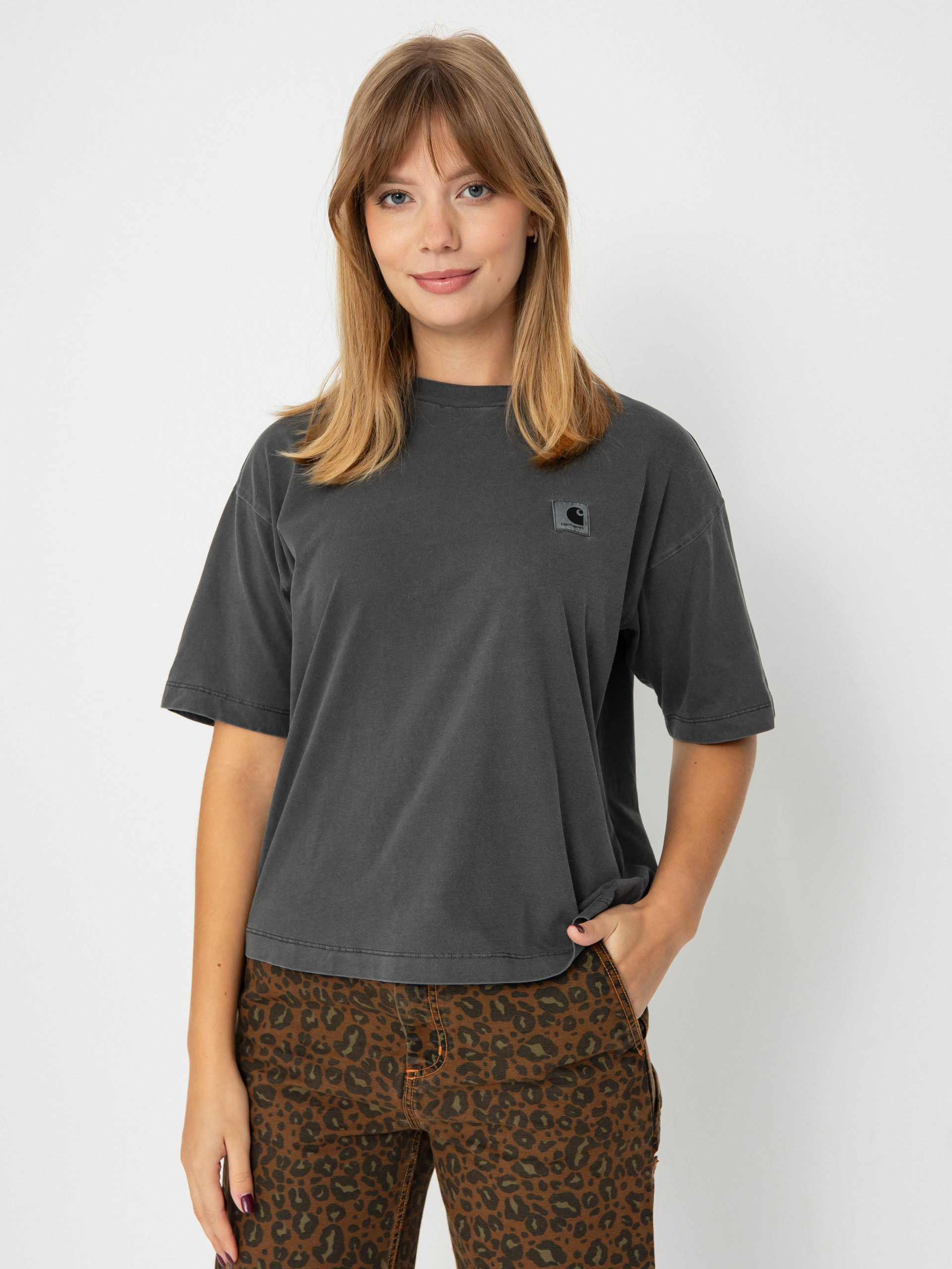 Carhartt WIP T-Shirt Nelson Wmn - grey (graphite)