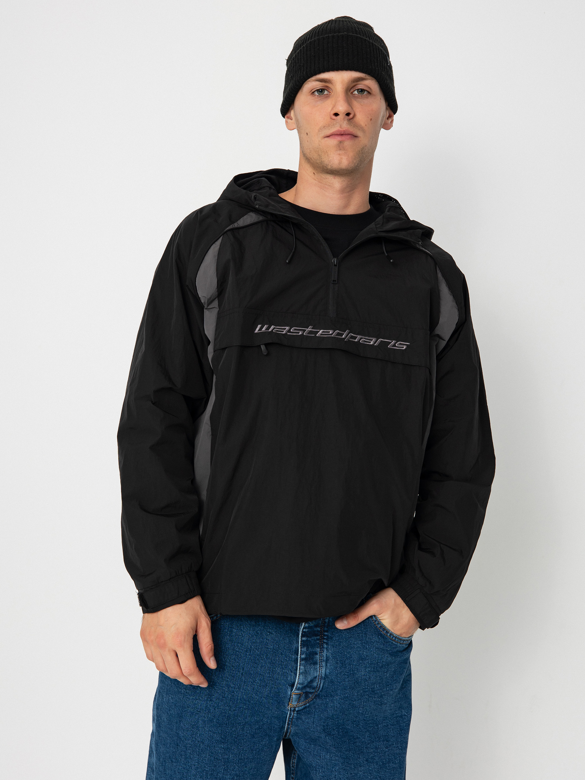 Wasted Paris Jacket Arena Windbreaker - black, grey (black/charcoal)