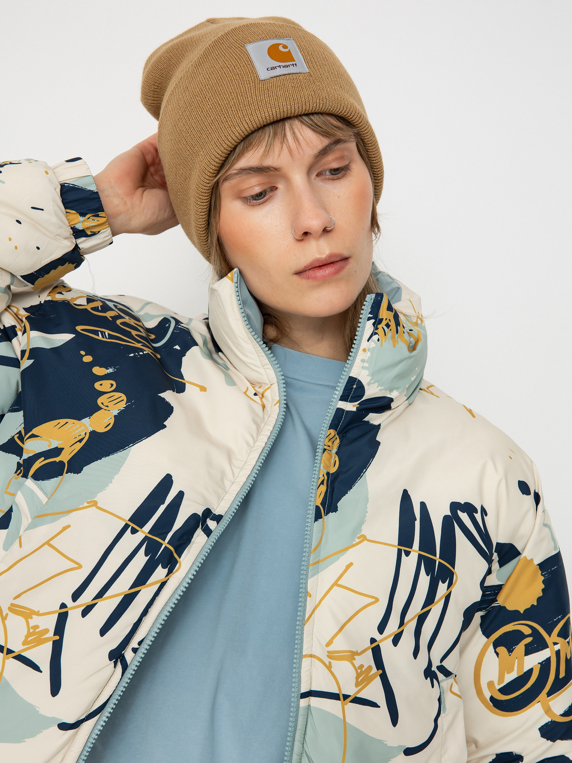 Iriedaily Jacket Paddy Short Wmn - blue (slate)