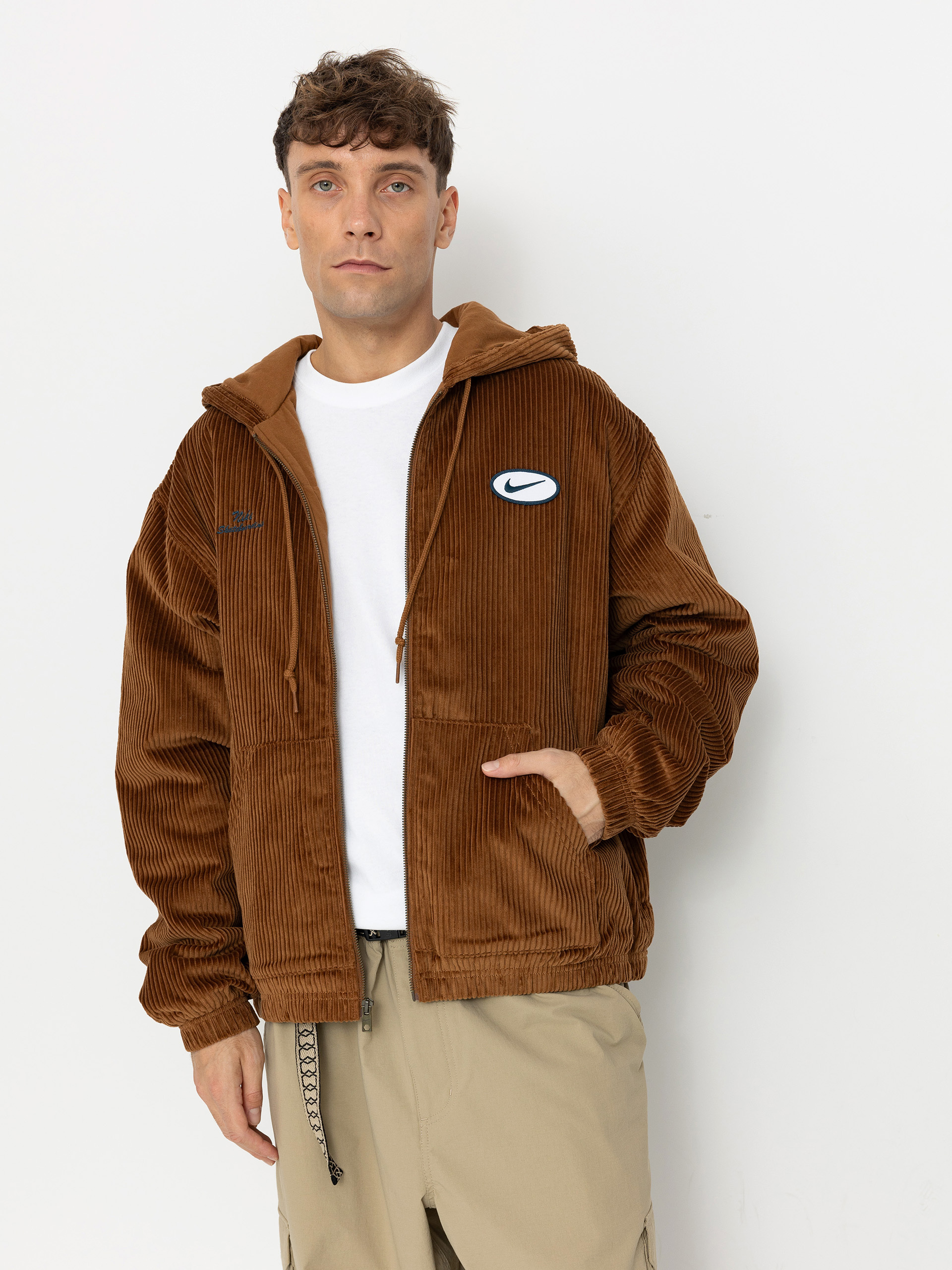 Nike SB FZ Cord HD Jacket - brown (lt british tan/armory navy)