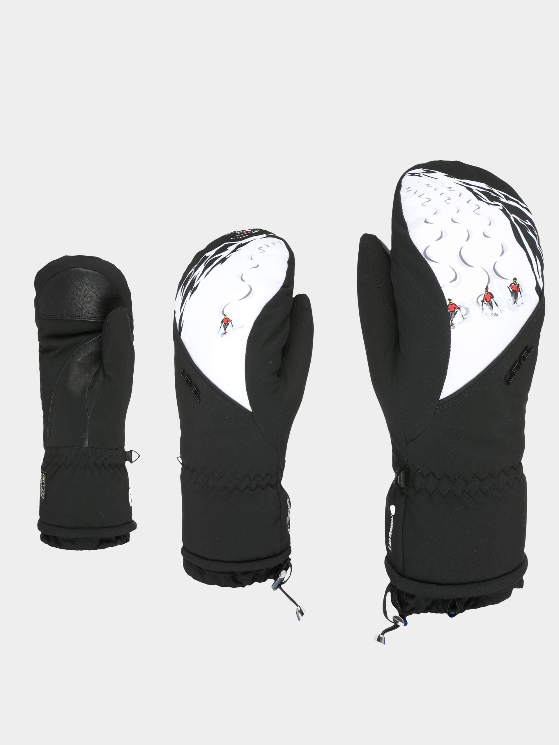Level Gloves Mummies Mitt Wmn - white, black (dark)