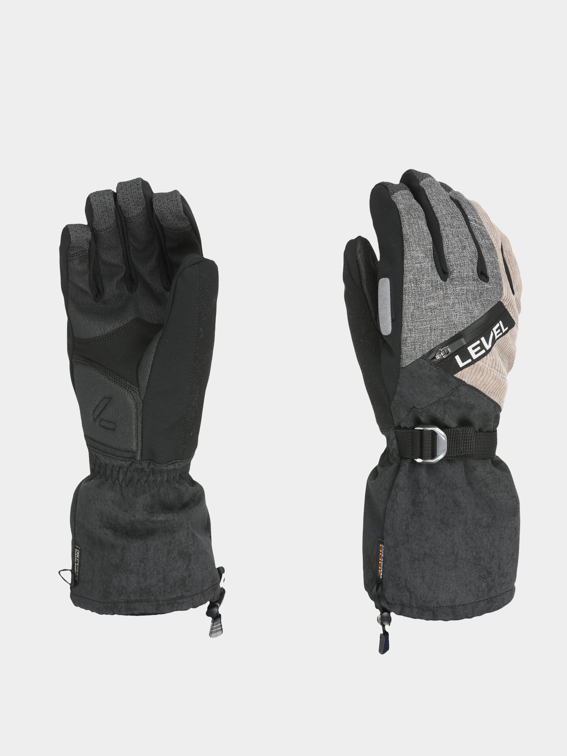 Level Gloves Star - black, grey (pk brown)