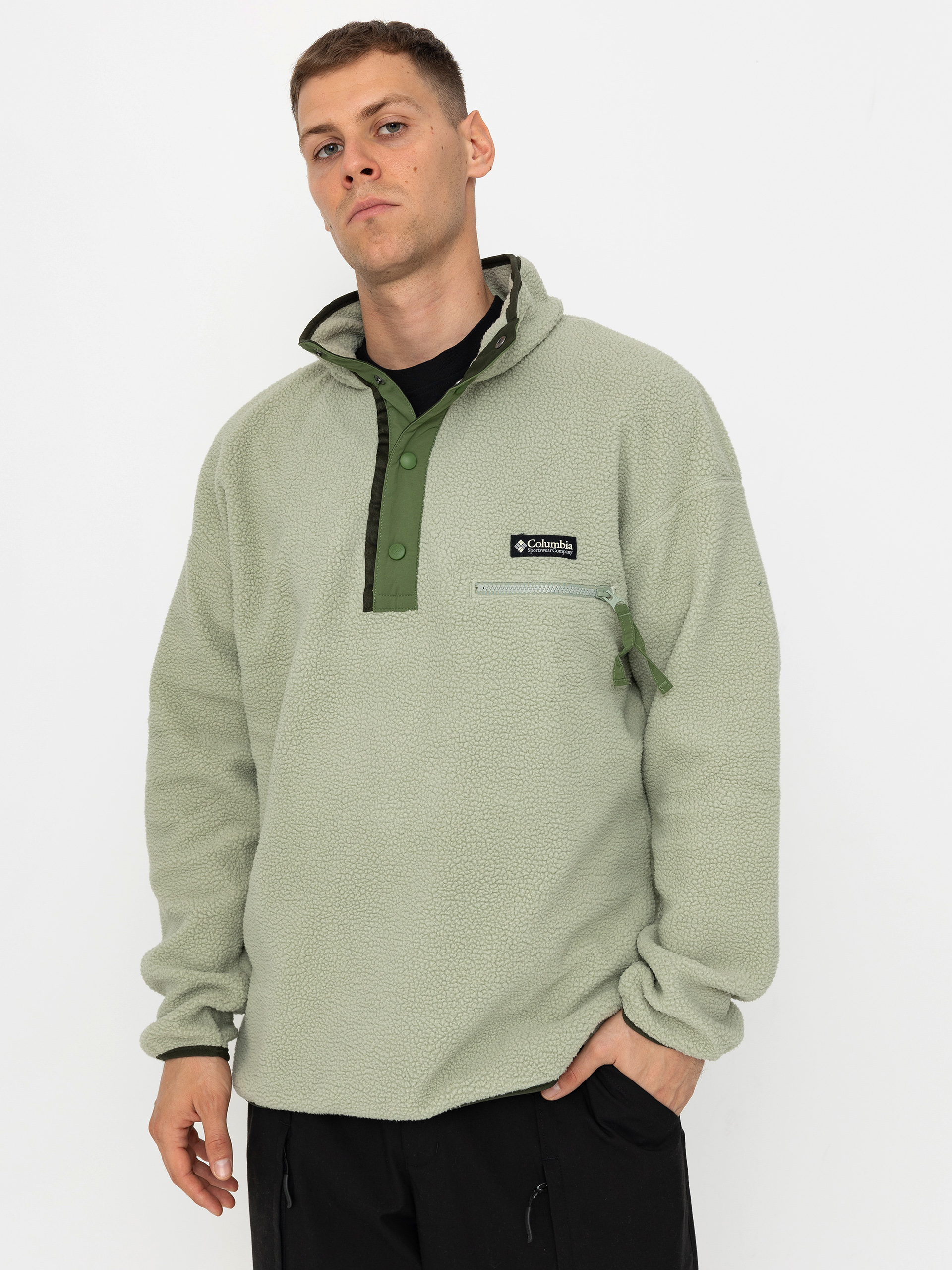 Columbia Fleece Helvetia II Half Snap - green (safari)