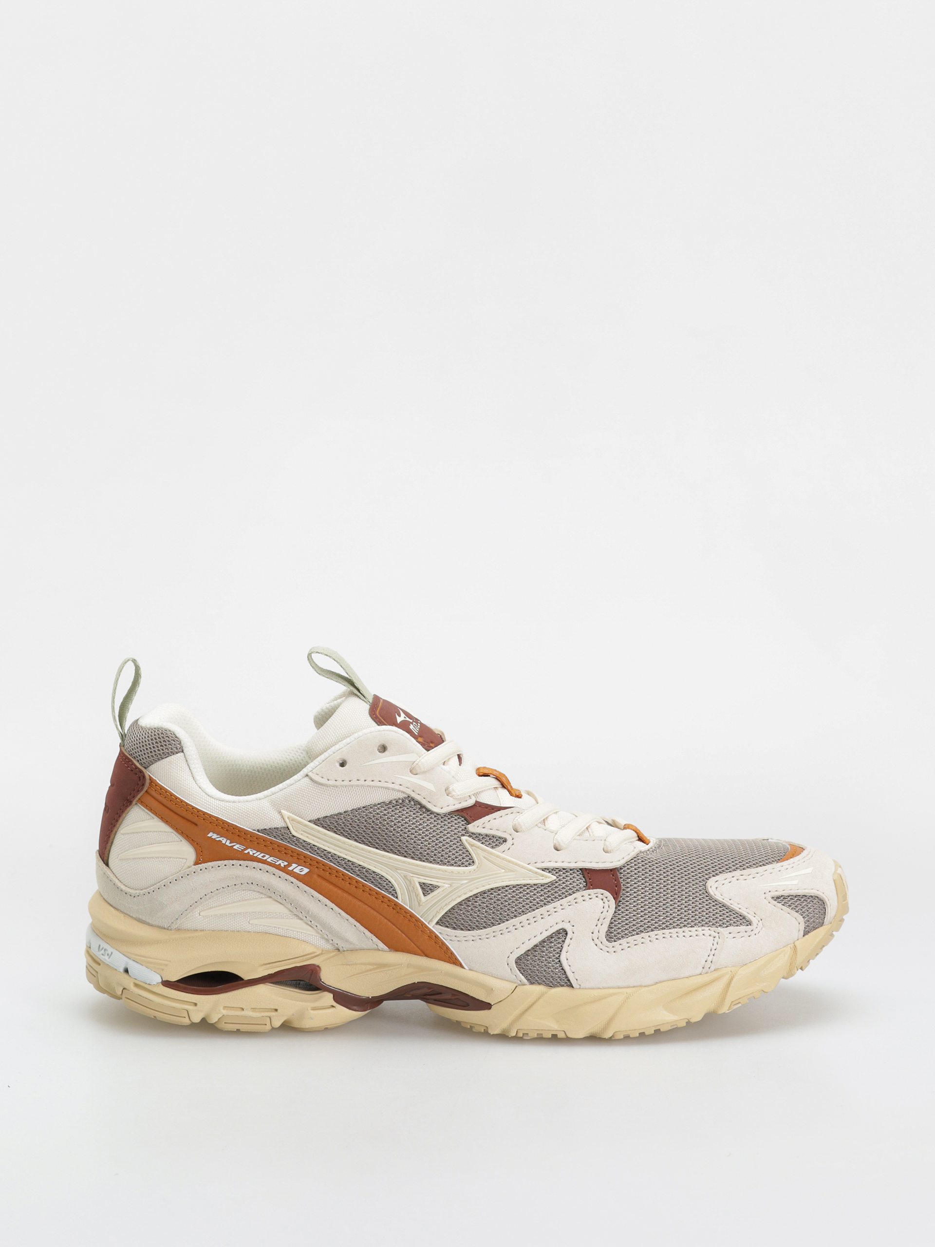 Mizuno Shoes Wave Rider 10 Premium - white, beige (vintage khaki/summer ...