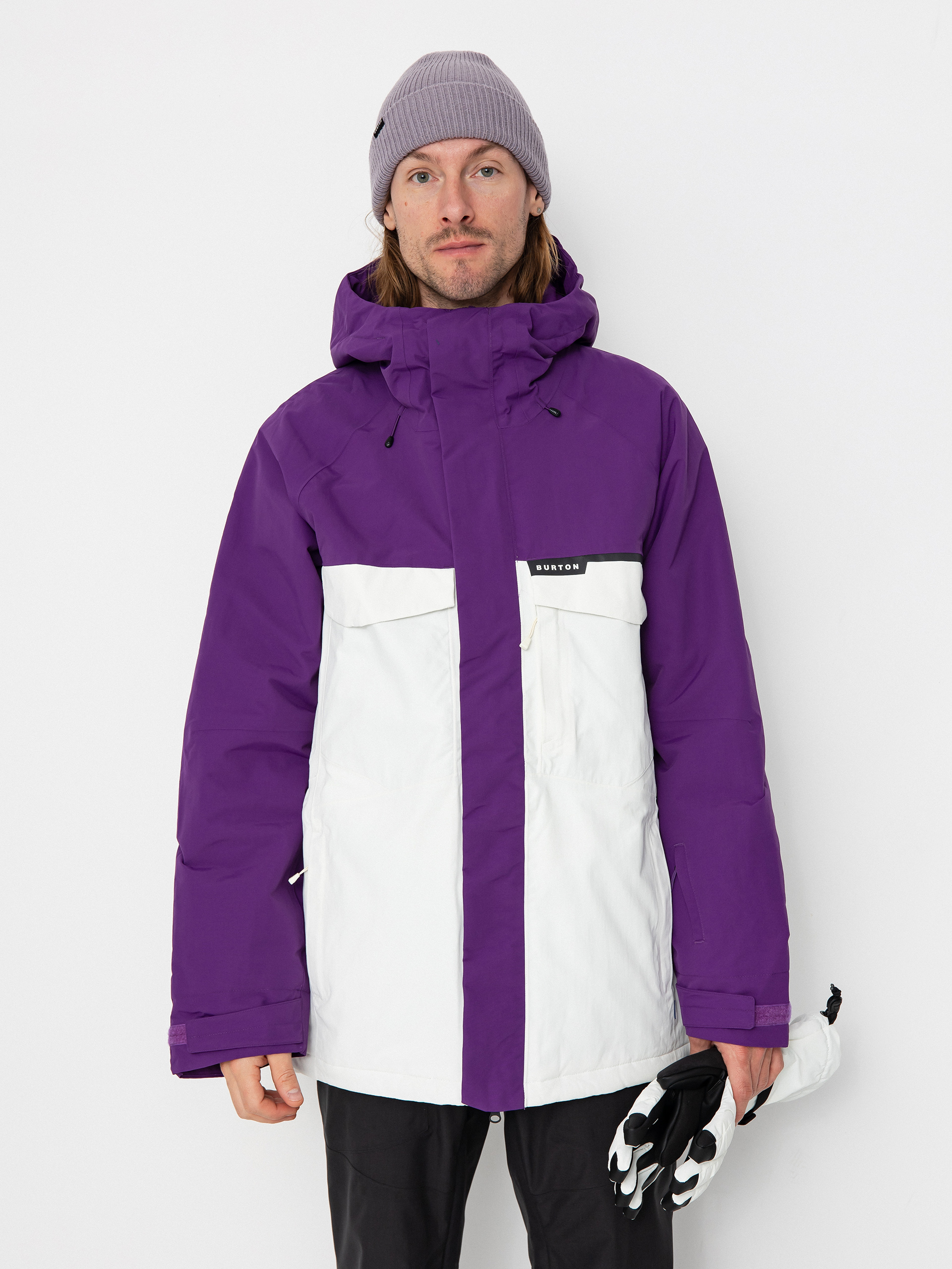 Burton Snowboard jacket Covert 2.0 - white, violet (imperial purple ...