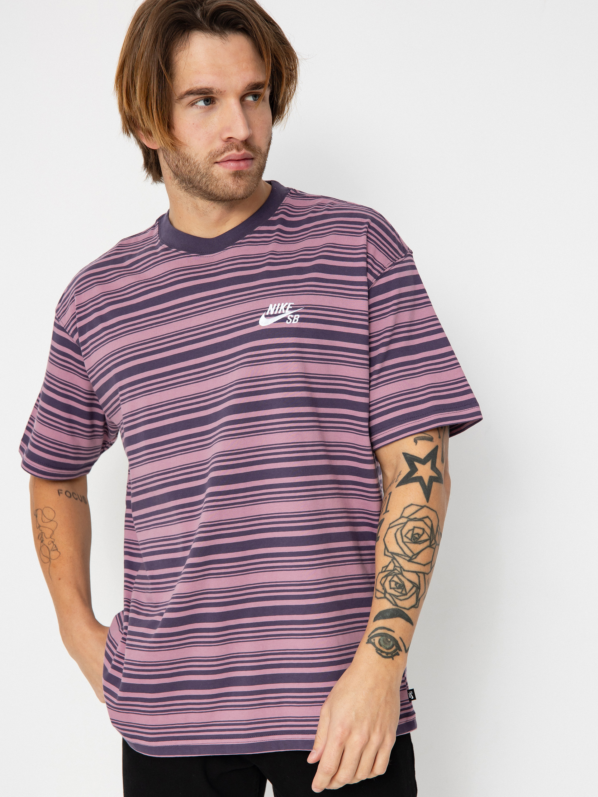 Nike SB Stripe T-shirt - violet, pink (plum dust)