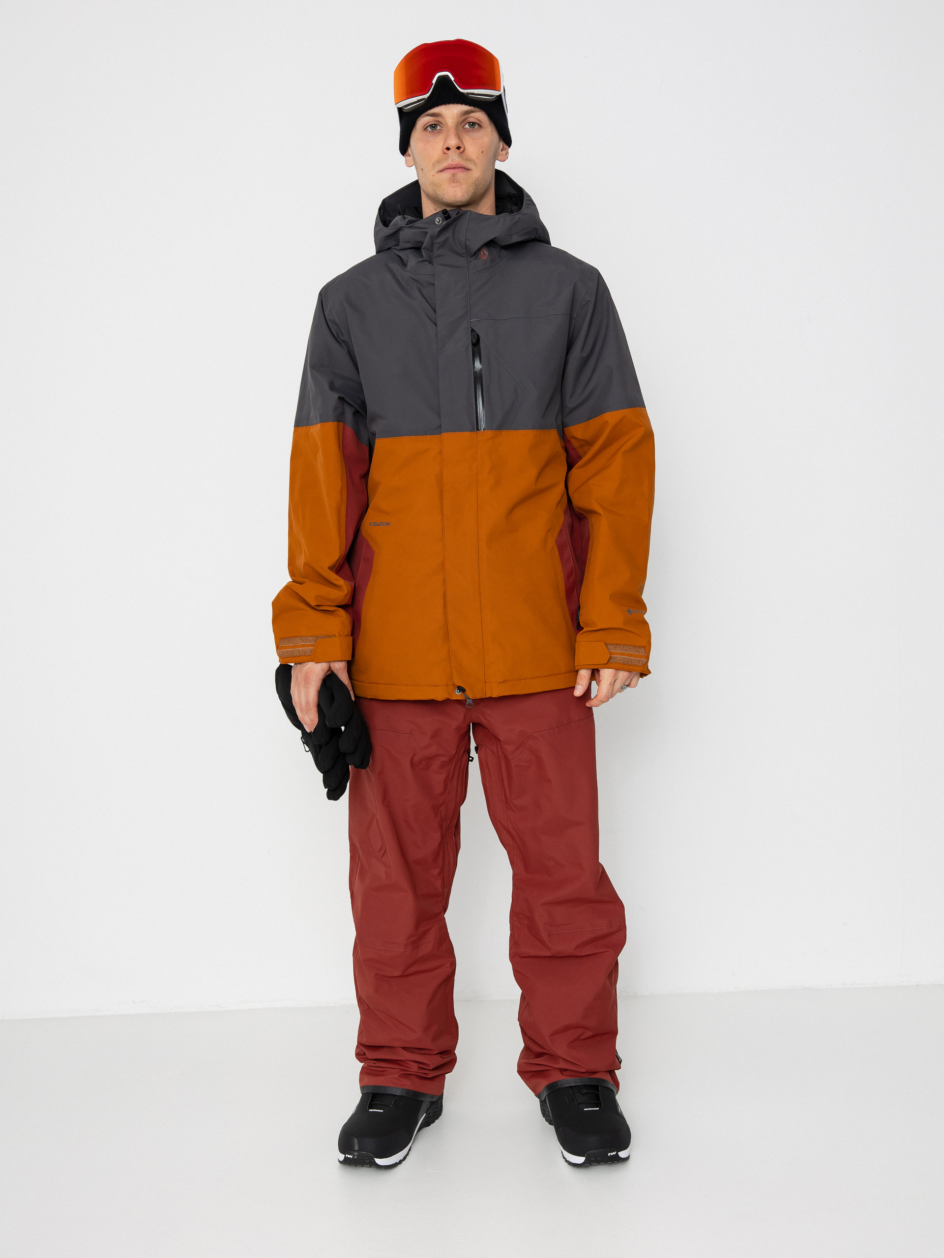 Volcom Snowboard jacket L Ins Gore Tex - brown, black (caramel)