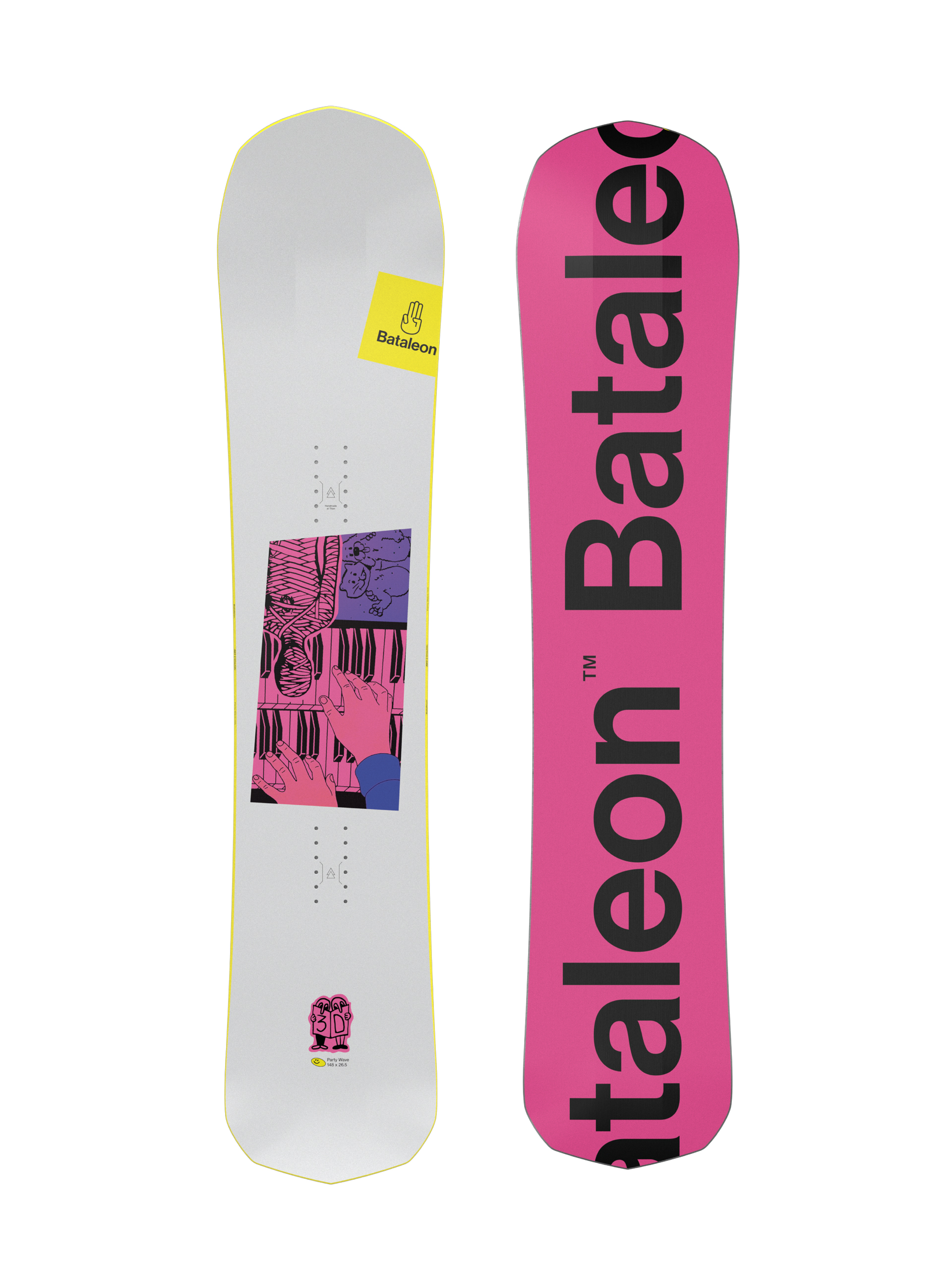 Bataleon Snowboard Party Wave - white, pink