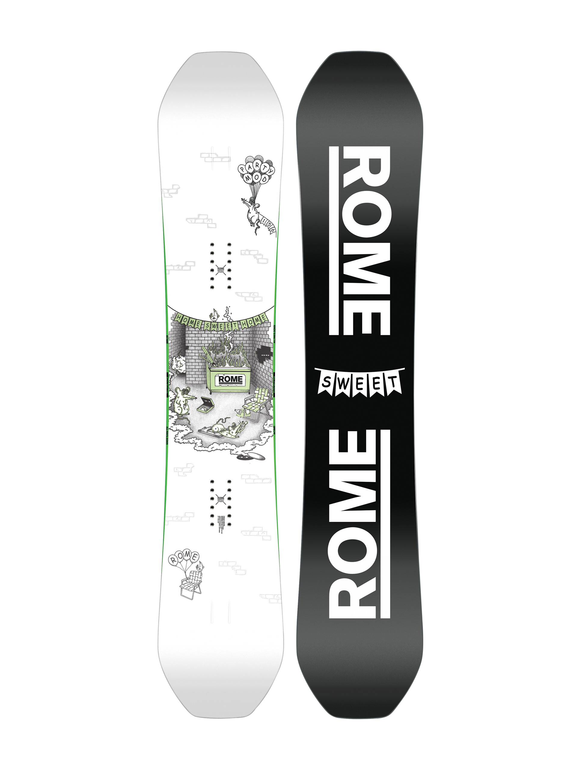 Rome Snowboard Party Mod - white, black