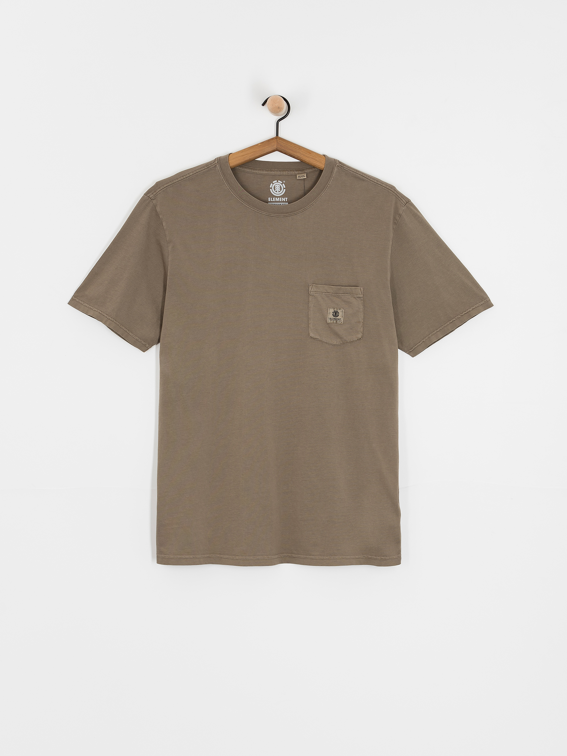 Element T-Shirt Basic Pocket Pigment - brown (walnut)